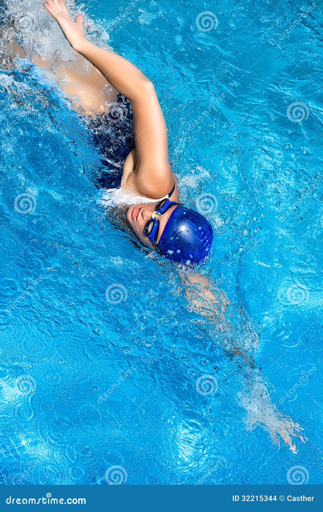 Swimming. Freestyle Woman stock photo. Image of splash - 32215344
