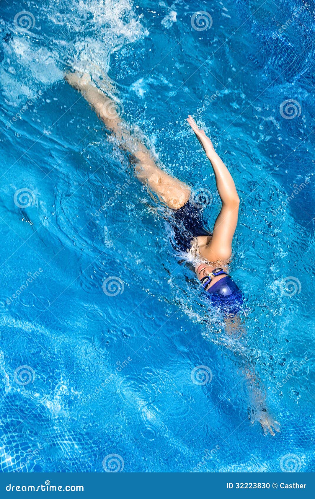 Swimming. Freestyle Woman stock photo. Image of race - 32223830