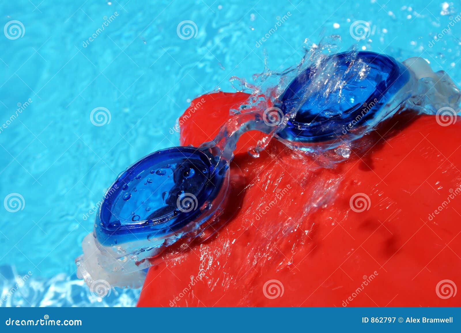 Swimming Goggles and Cap stock image. Image of water, silicone - 862797