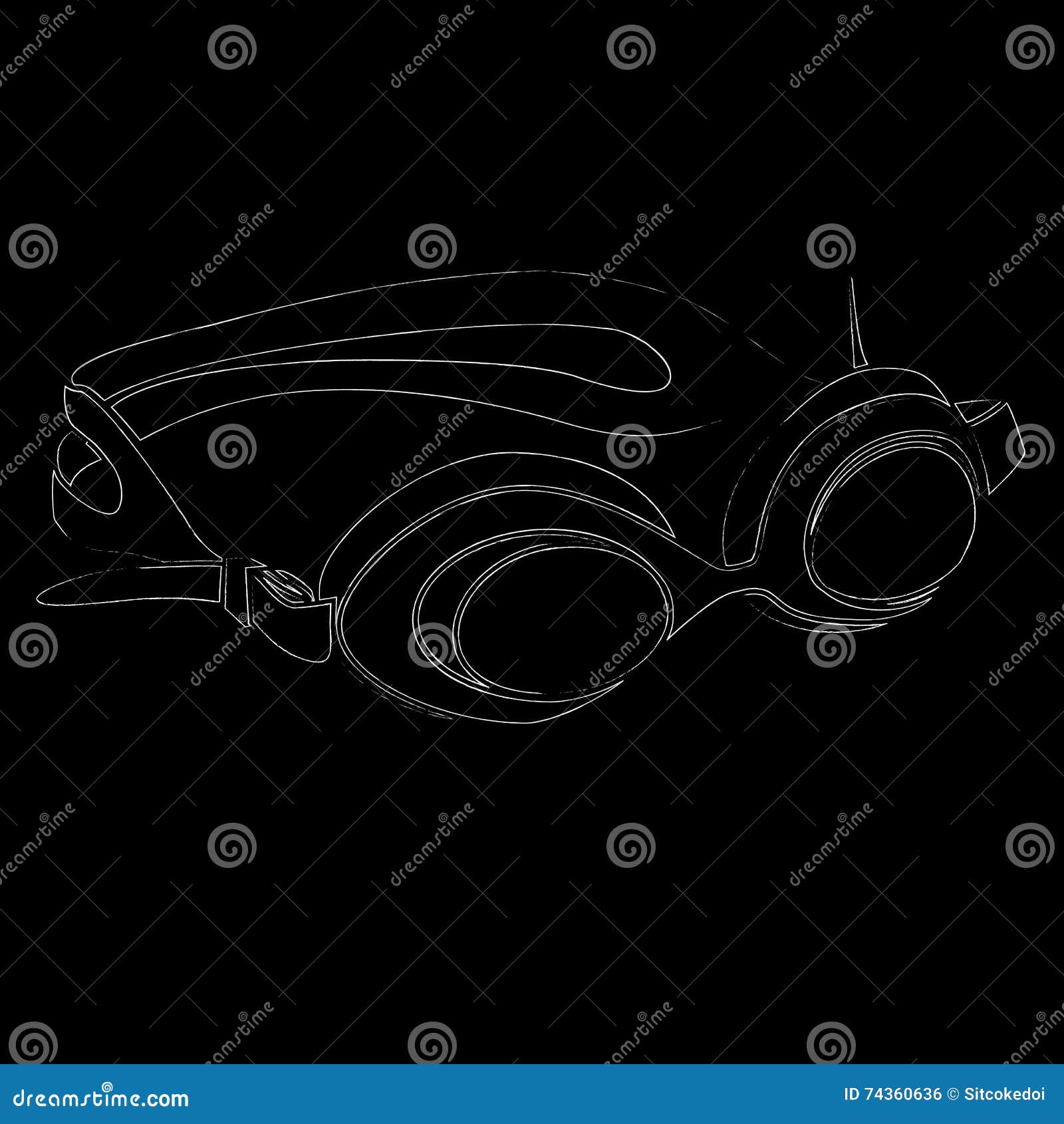 Swimming goggles stock vector. Illustration of goggles - 74360636