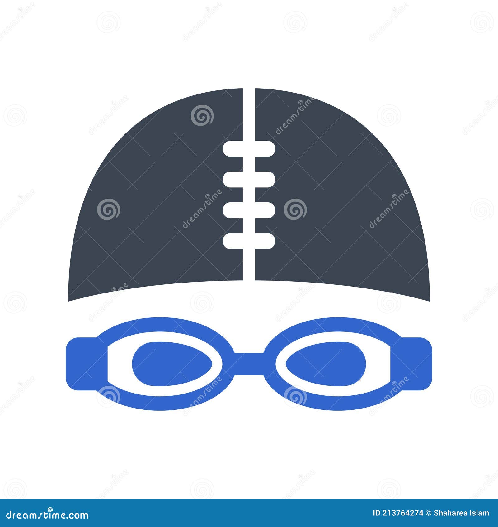 Swimming goggles icon stock vector. Illustration of swimming - 213764274