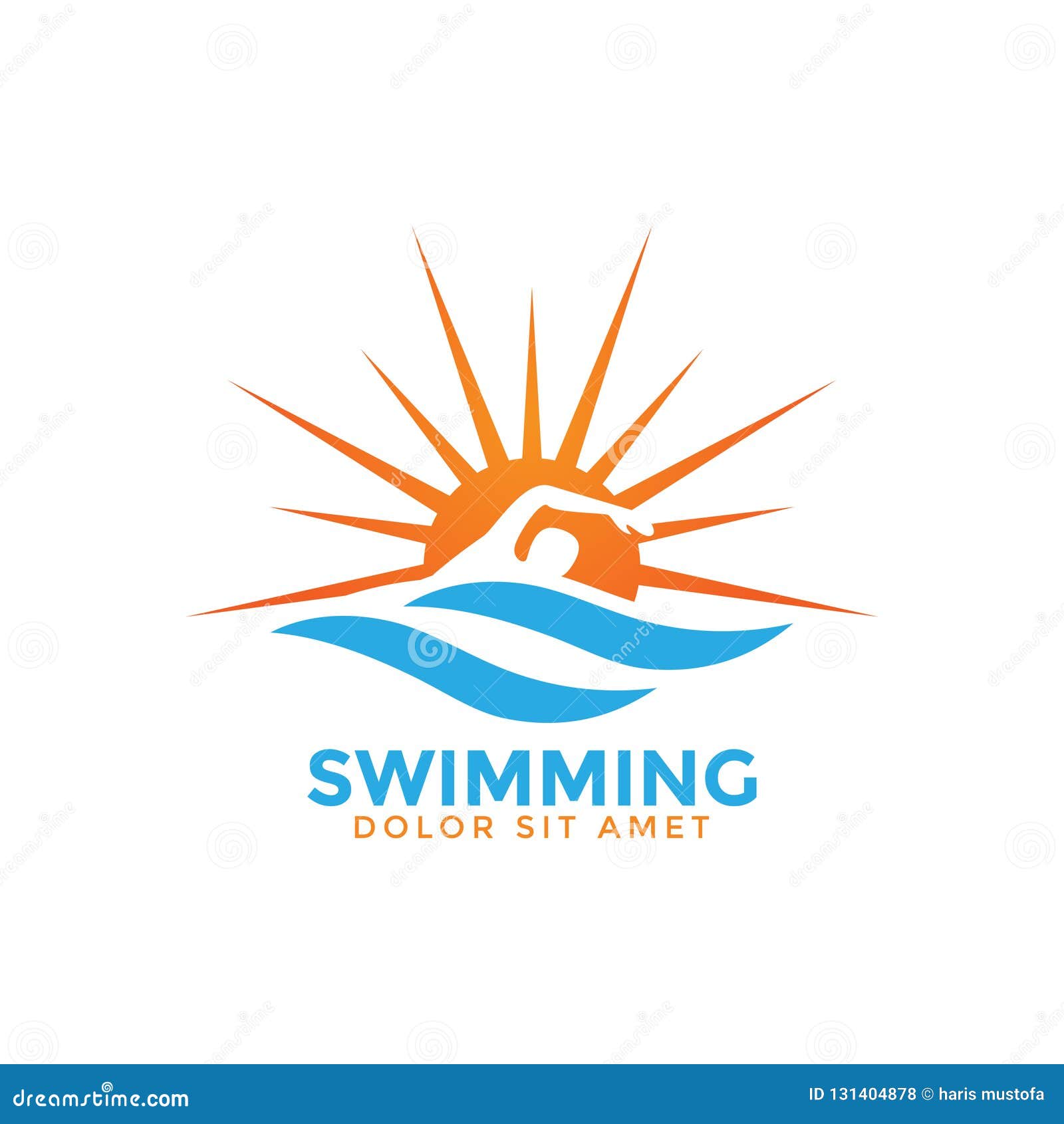 Swimming Graphic Design Template Vector Stock Vector - Illustration of ...
