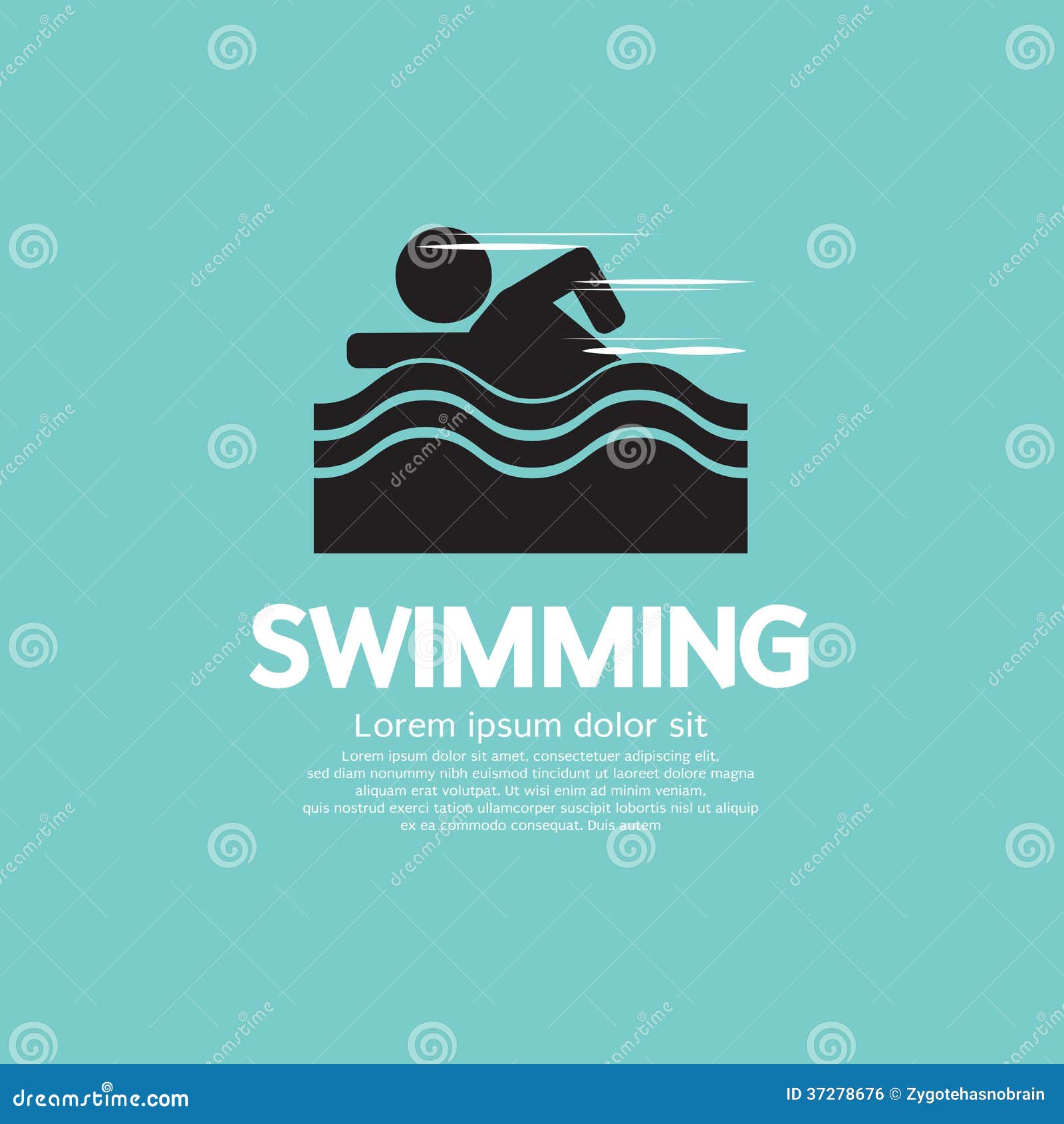 Swimming. stock vector. Illustration of activities, swiming - 37278676