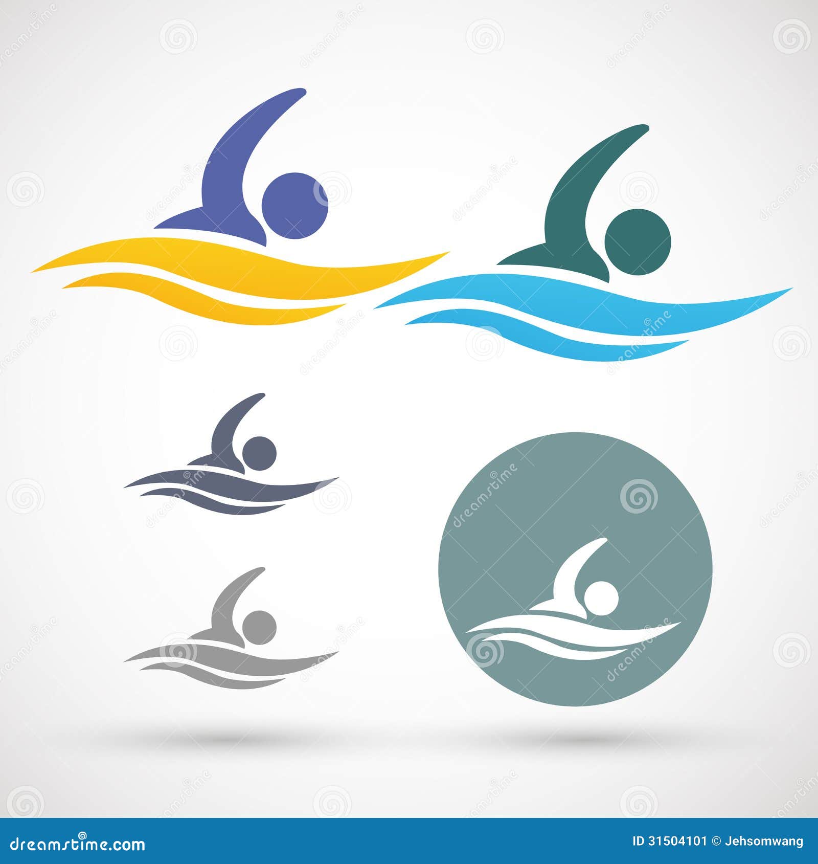Swimming icon stock vector. Illustration of muscular - 31504101