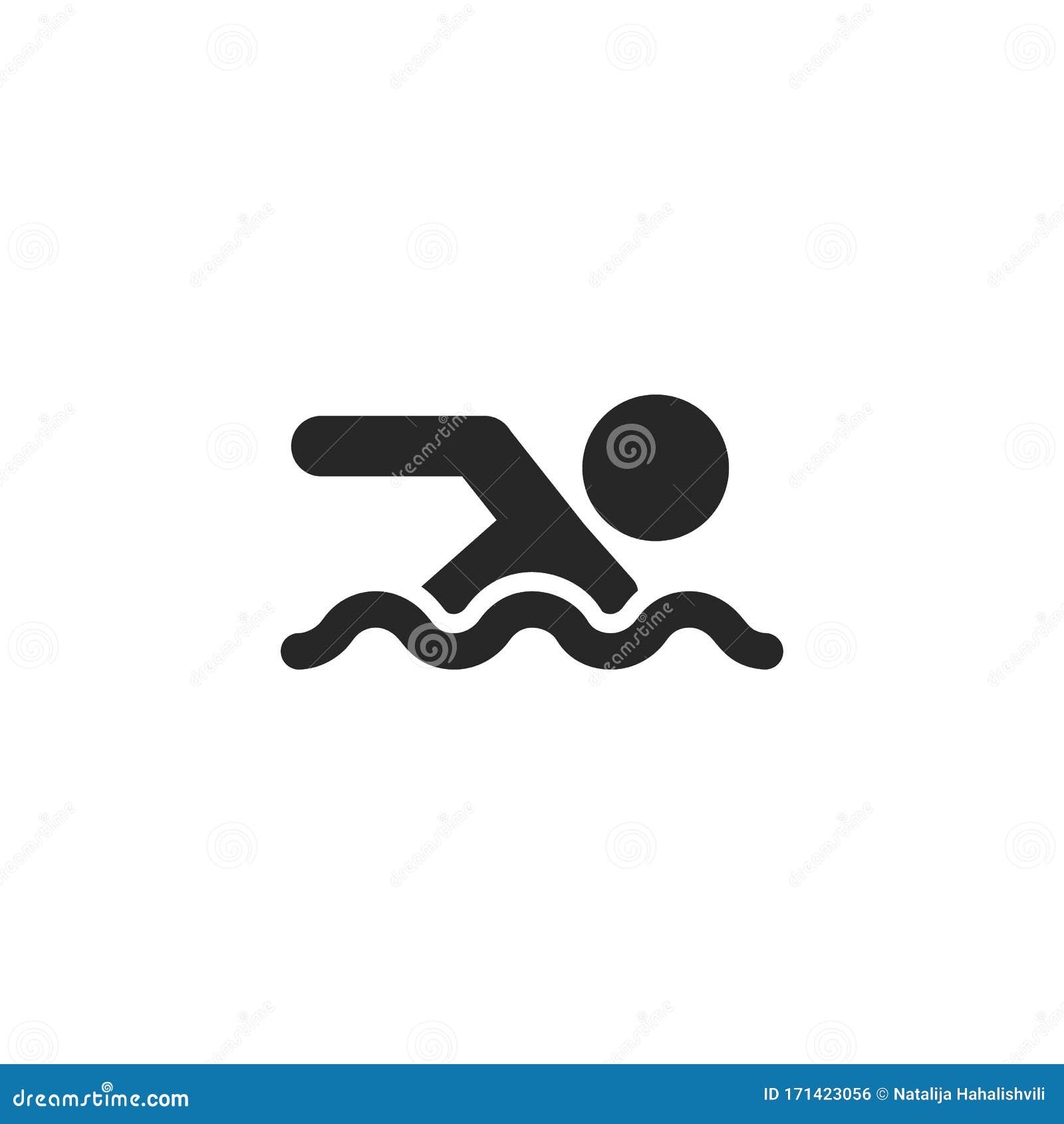 Swimming Icon on White. Vector Illustration Flat Stock Vector ...