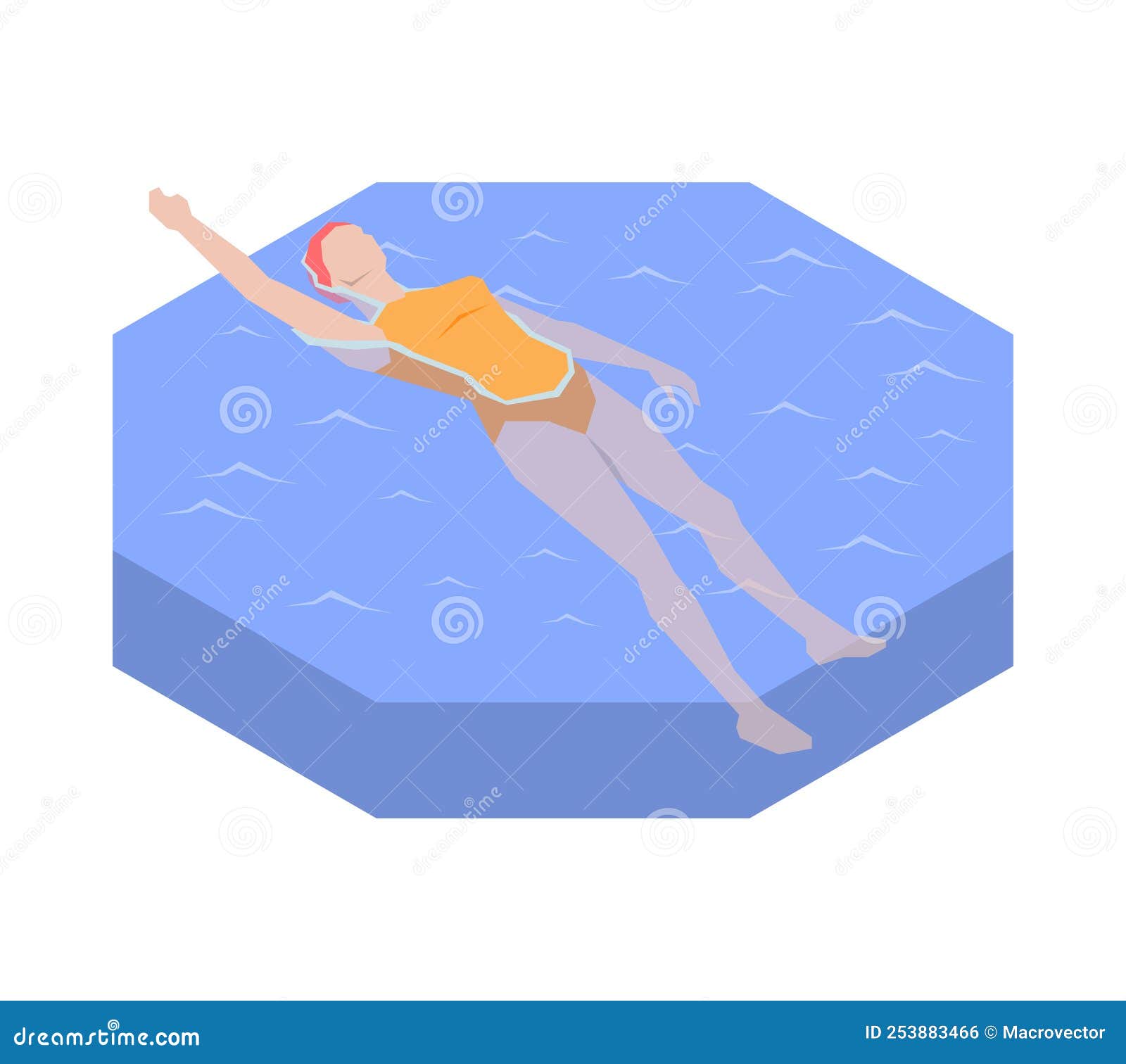 Swimming Isometric Illustration Stock Vector - Illustration of ...