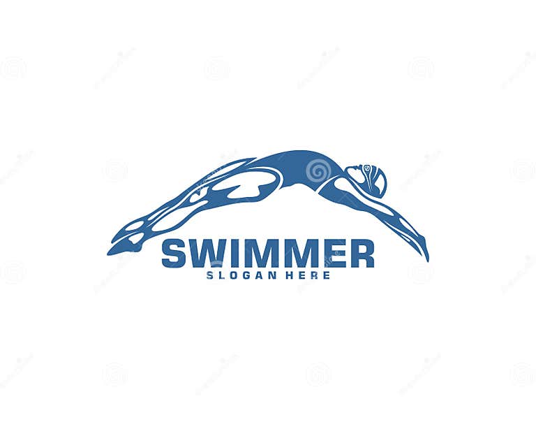 Swimming Logo Designs Vector, Creative Swimmer Logo Vector Stock Vector ...