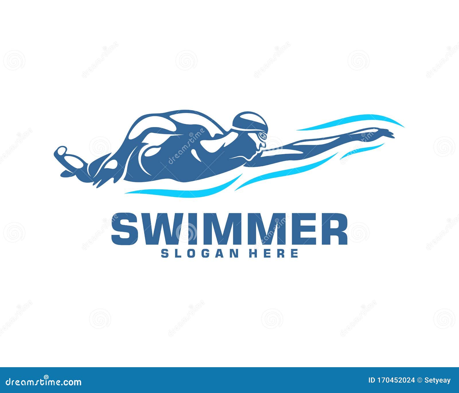 Swimming Logo Designs Vector, Creative Swimmer Logo Vector Stock Vector ...
