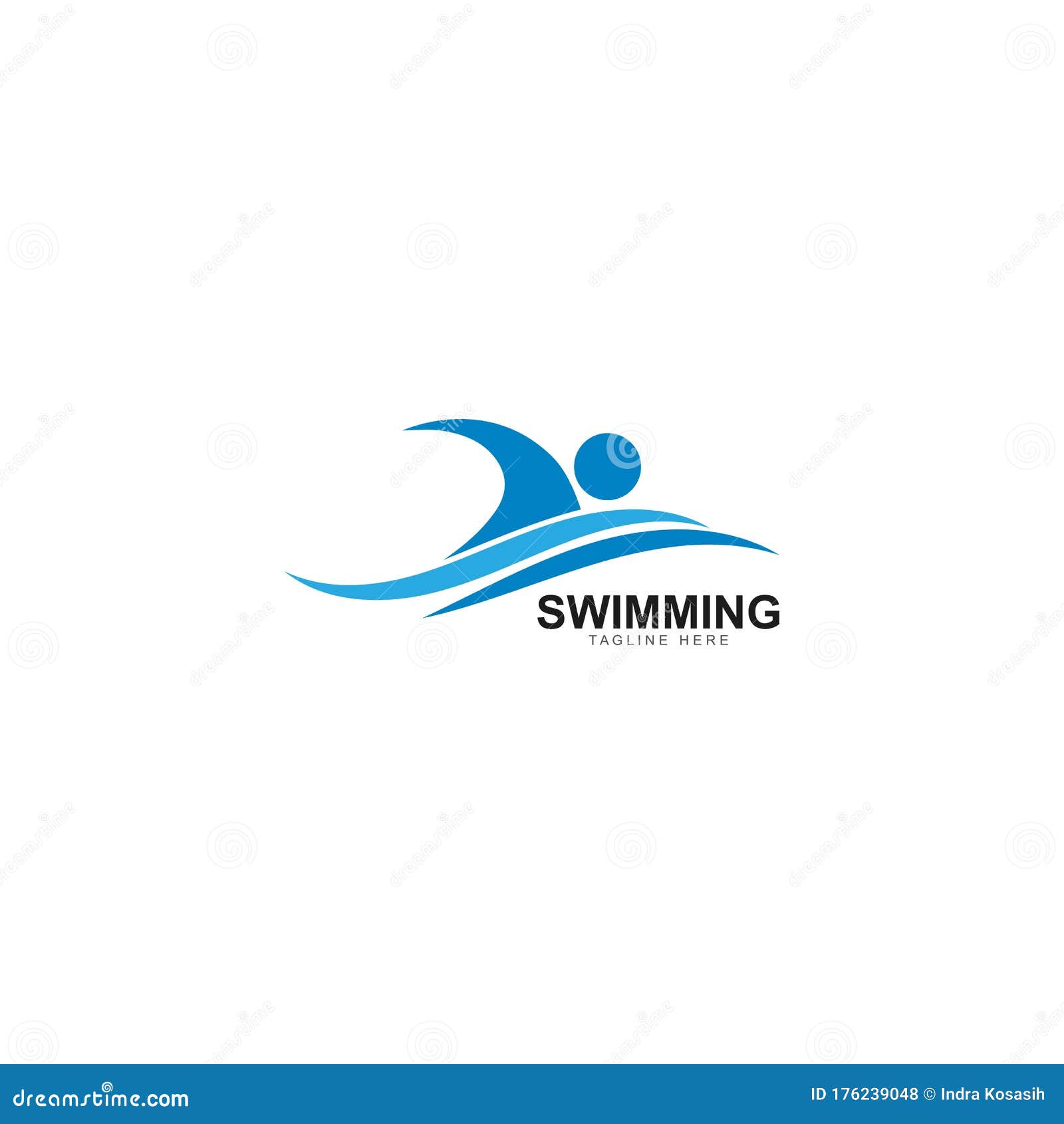 Swimming Logo Vector Icon Illustration Stock Vector - Illustration of ...