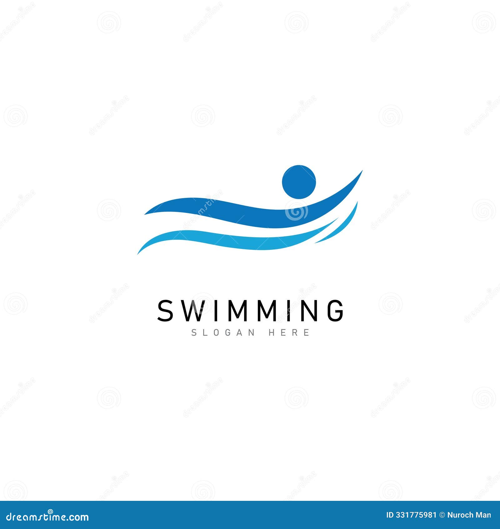 Swimming Logo Vector Illustration Design Template Stock Illustration ...