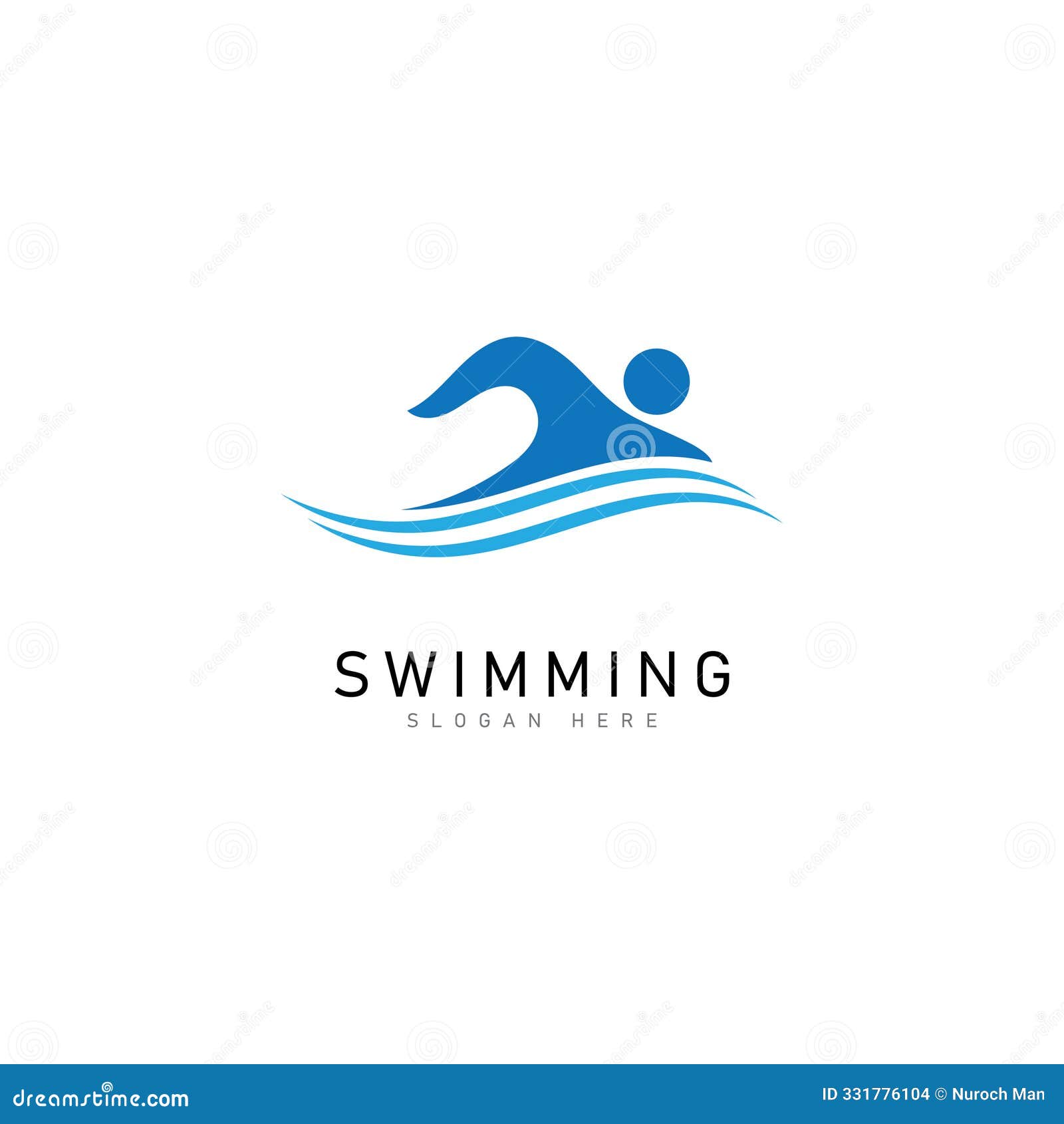 Swimming Logo Vector Illustration Design Template Stock Illustration ...