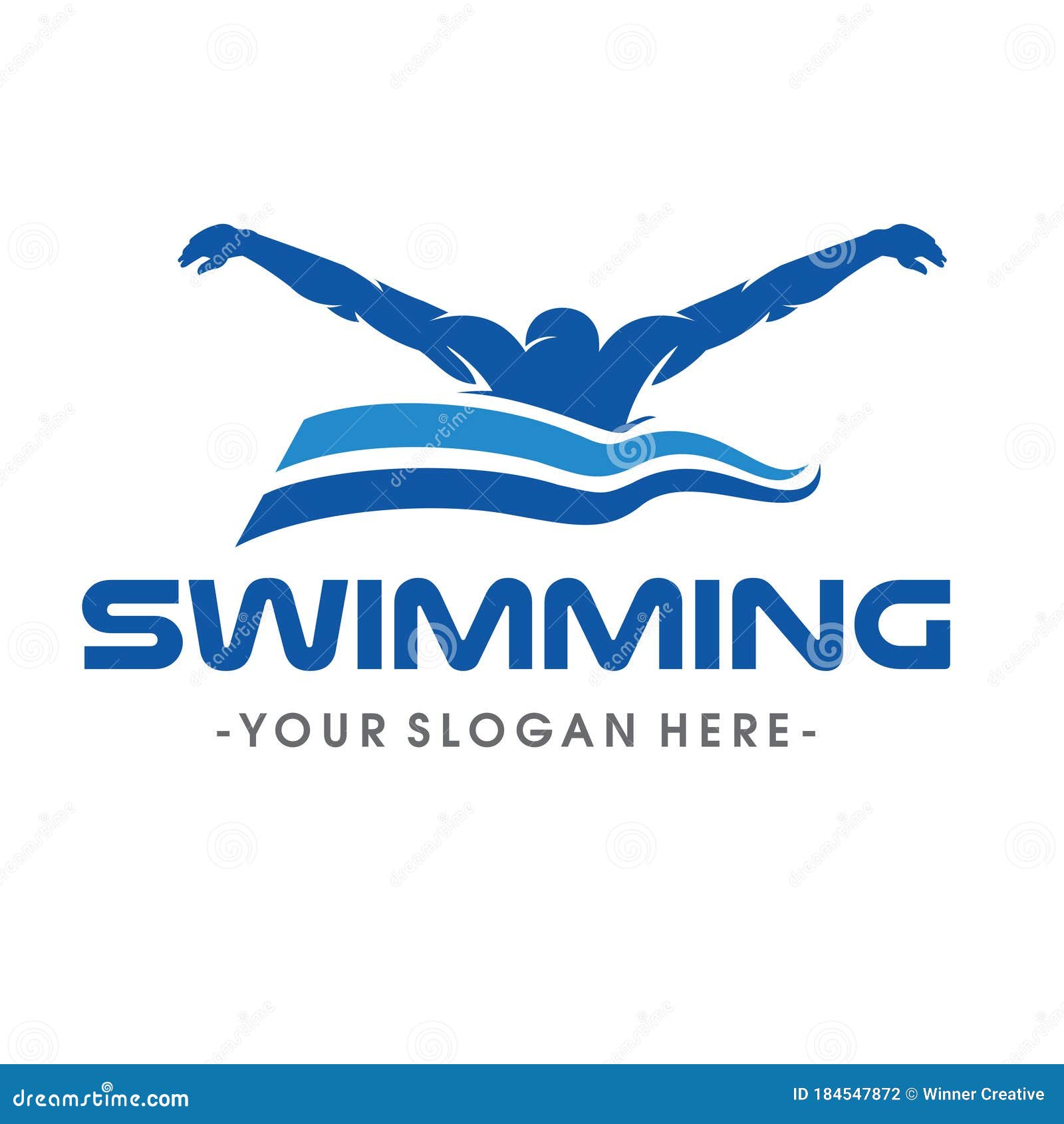 Swimming Logo Vector stock vector. Illustration of abstract - 184547872