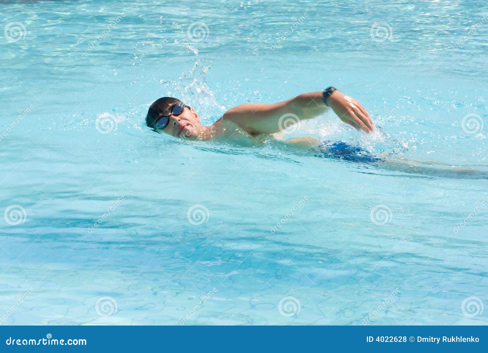Swimming man stock vector. Illustration of swimming, swimwear - 4022628