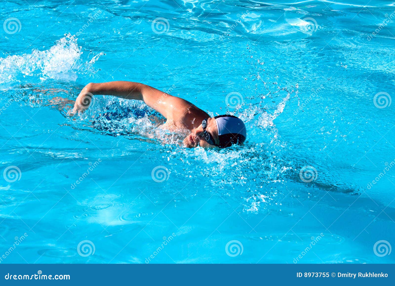 Swimming man stock image. Image of athlete, swimmer, outdoors - 8973755