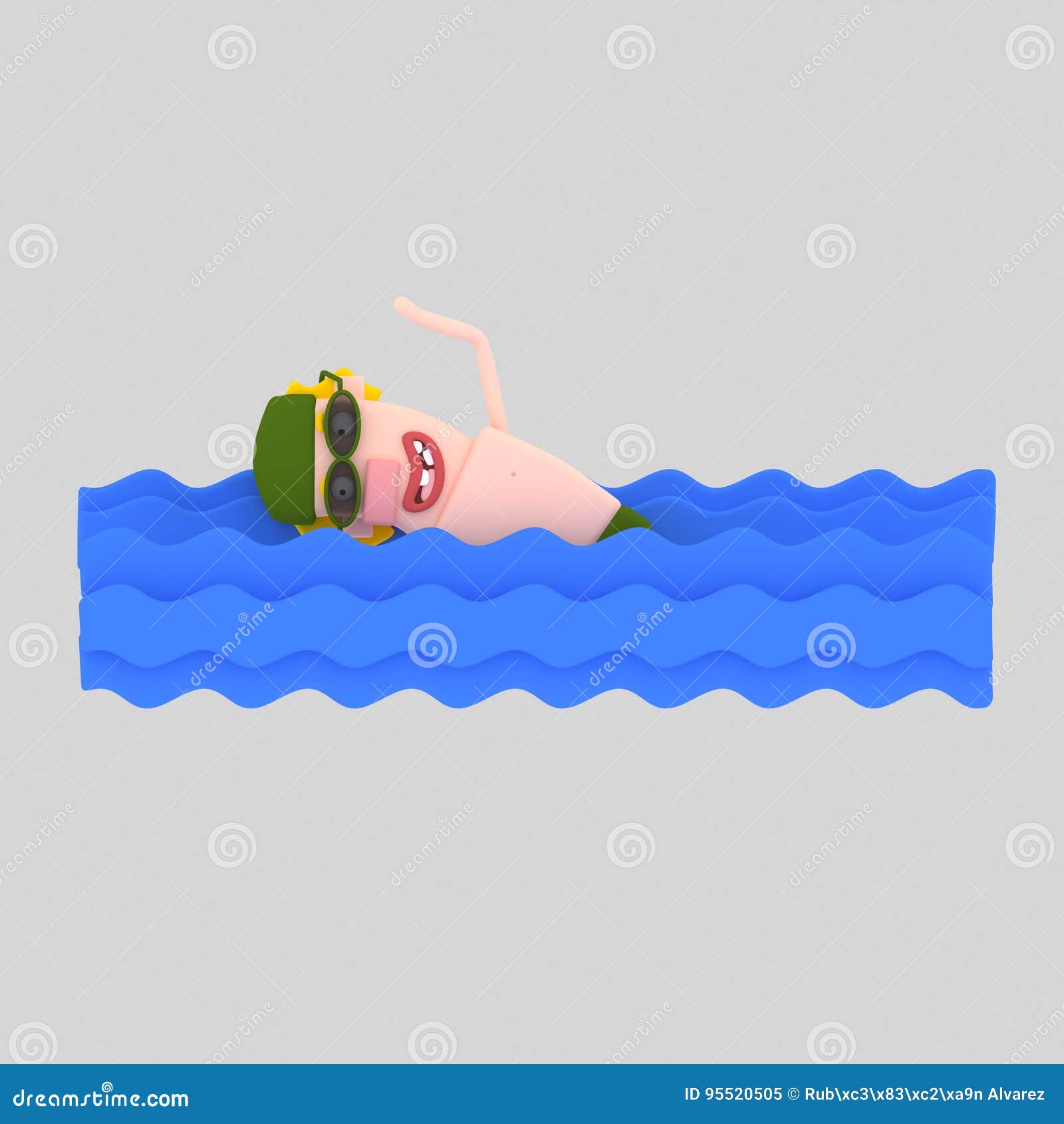 Swimming man stock illustration. Illustration of athlete - 95520505