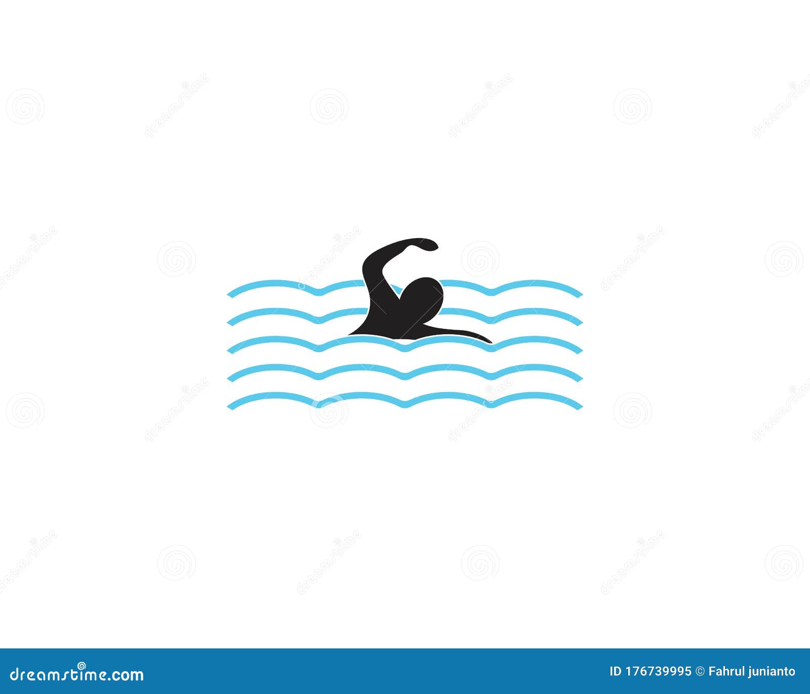 Swimming People Logo Vector Illustration Stock Illustration ...