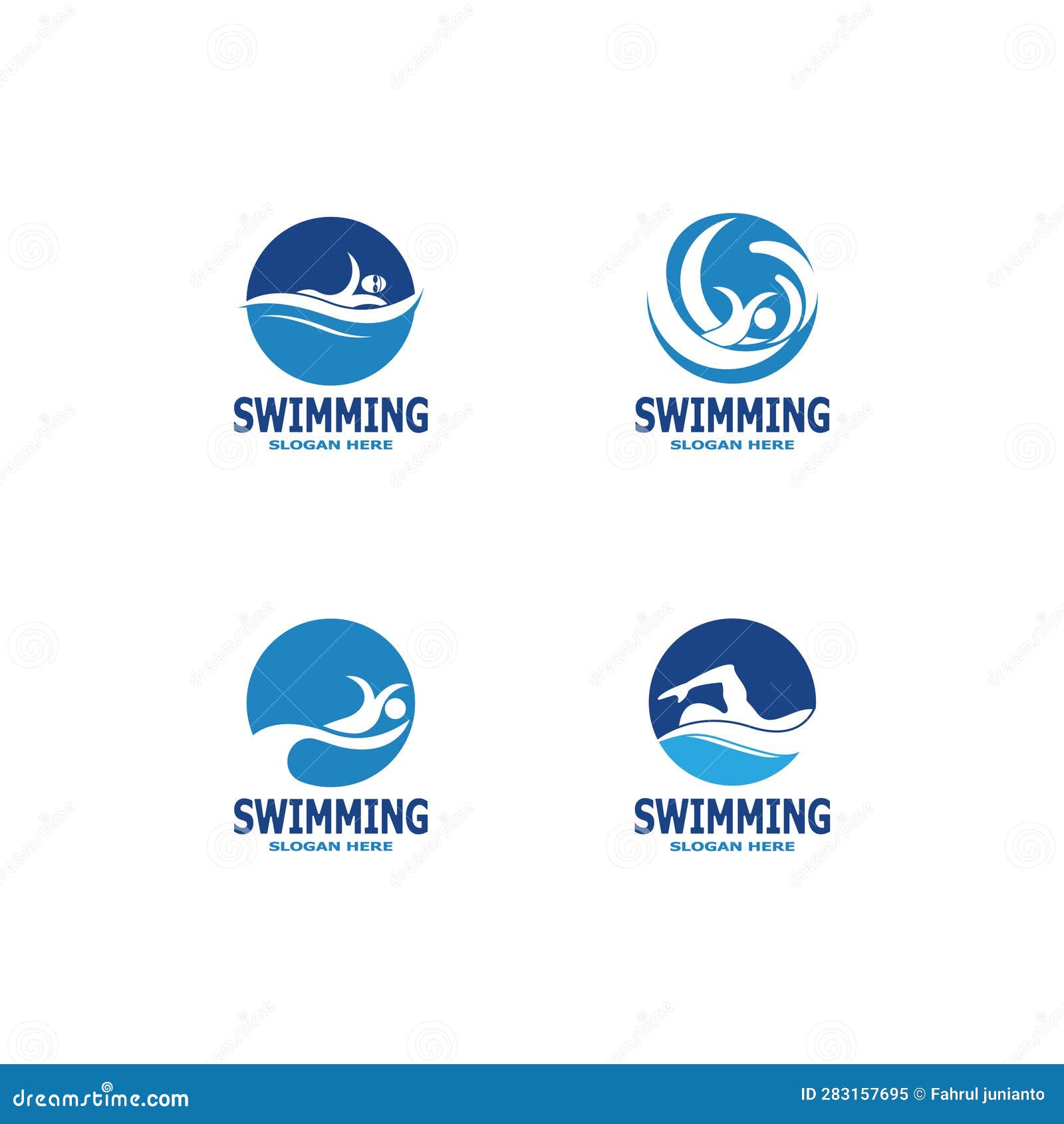 Swimming People Logo Vector Template Illustration Stock Illustration ...