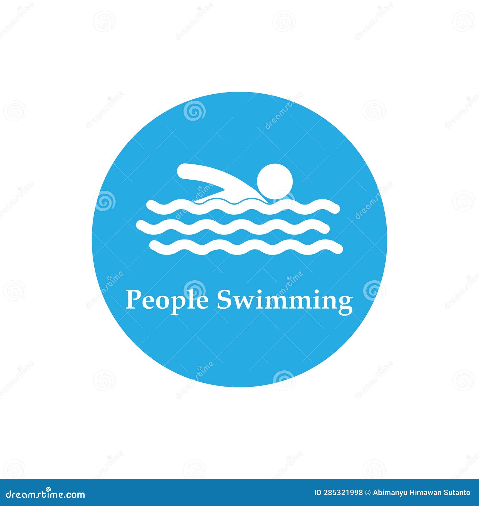 Swimming Person Icon Vector Stock Vector - Illustration of champion ...
