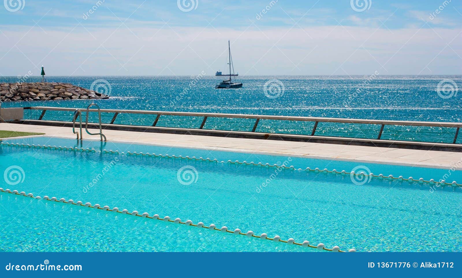 Swimming pool. stock photo. Image of idyllic, outdoors - 13671776