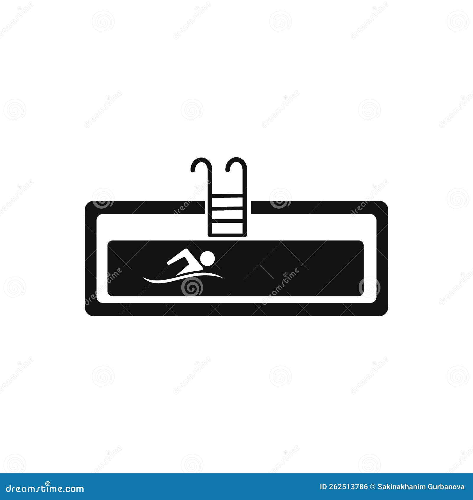 Swimming pool icon stock illustration. Illustration of design - 262513786