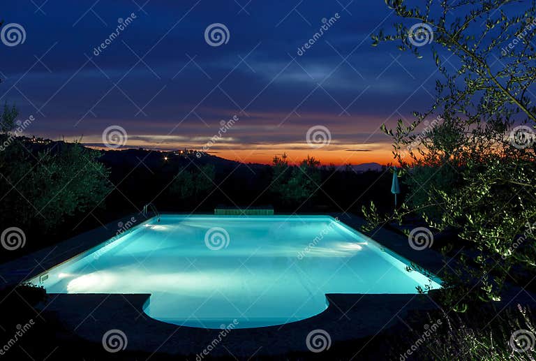 Swimming pool stock image. Image of sunset, pool, sunlight - 2760321
