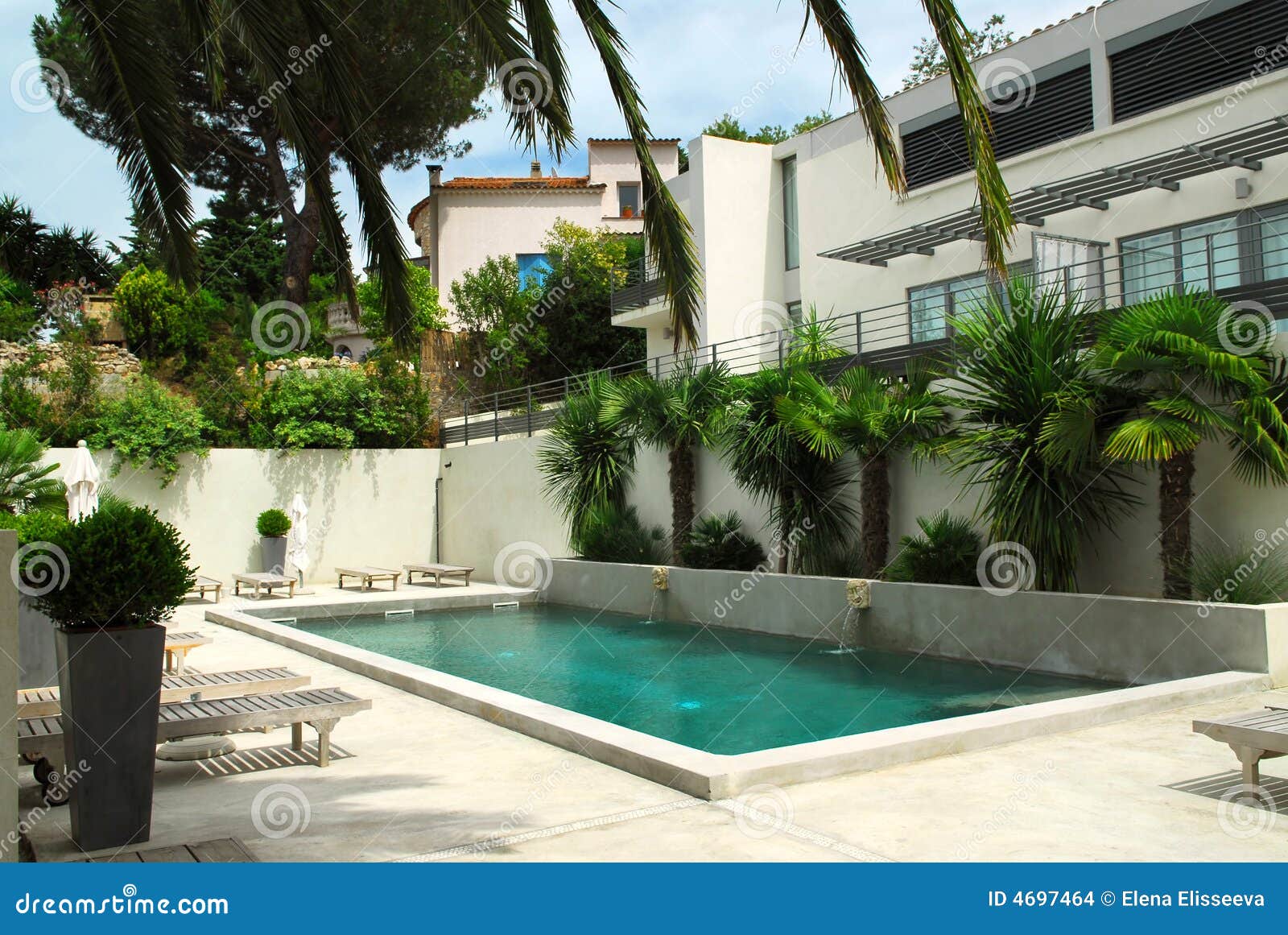 Swimming pool stock photo. Image of french, home, mediterranean - 4697464