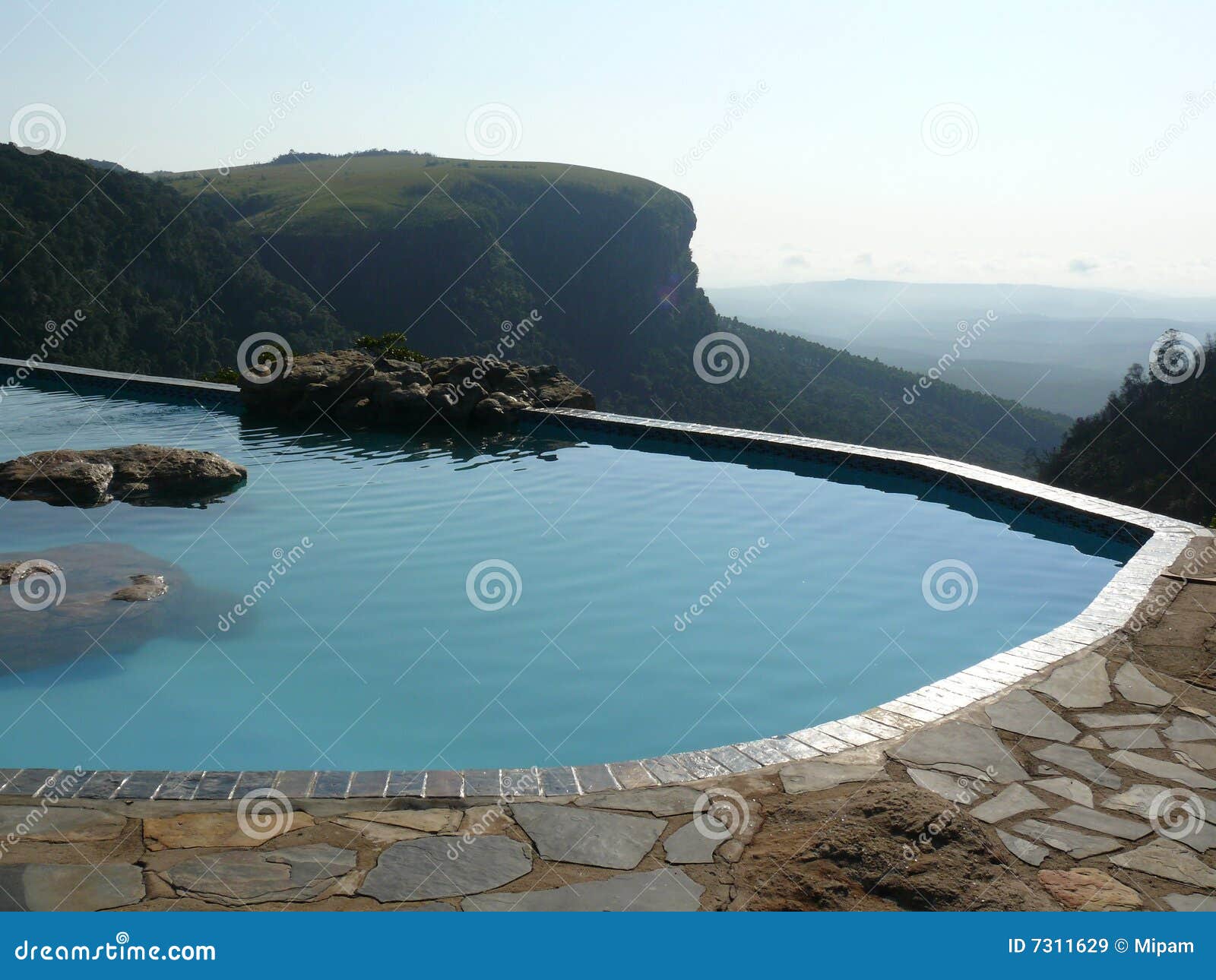 Swimming pool stock image. Image of hill, water, view - 7311629