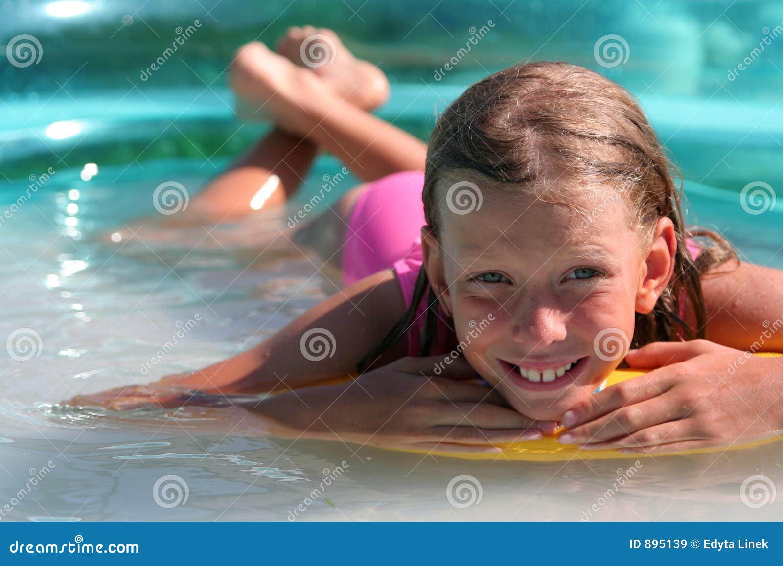 In the swimming pool stock image. Image of summer, girls - 895139