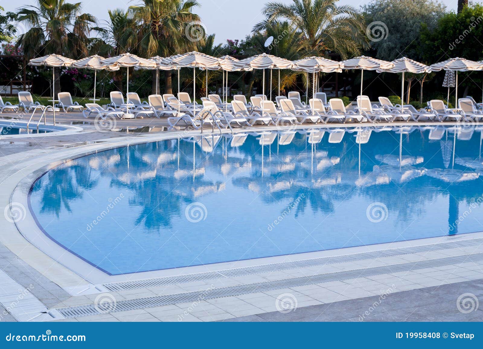 Swimming pool area stock photo. Image of blue, poolside - 19958408