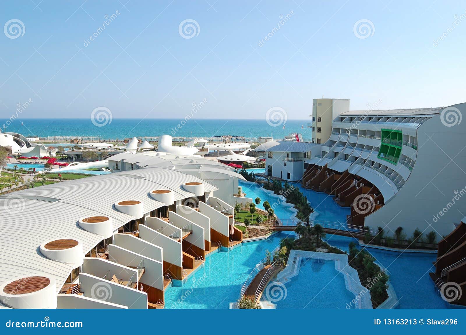 Swimming Pool Area at Luxury Turkish Hotel Stock Image - Image of hotel ...