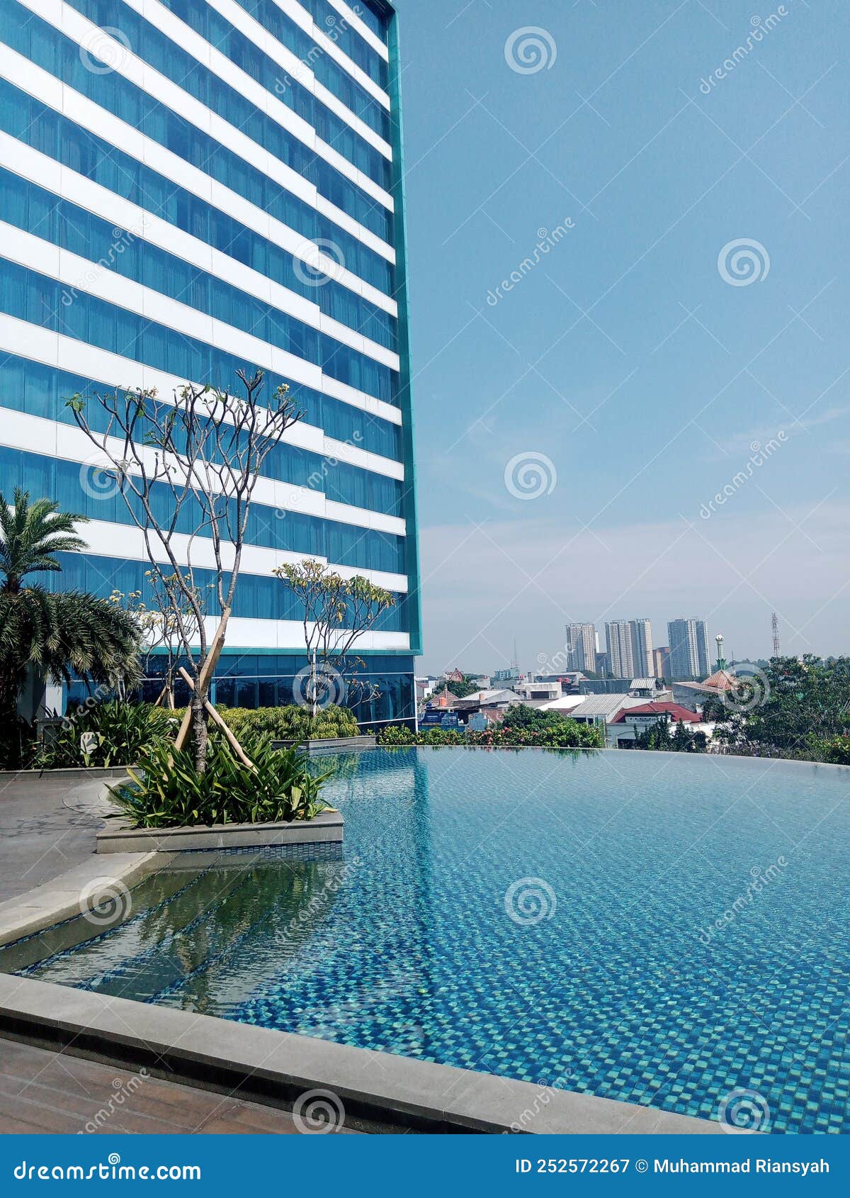 The Swimming Pool at Avenzel Hotel Cibubur Stock Image - Image of ...