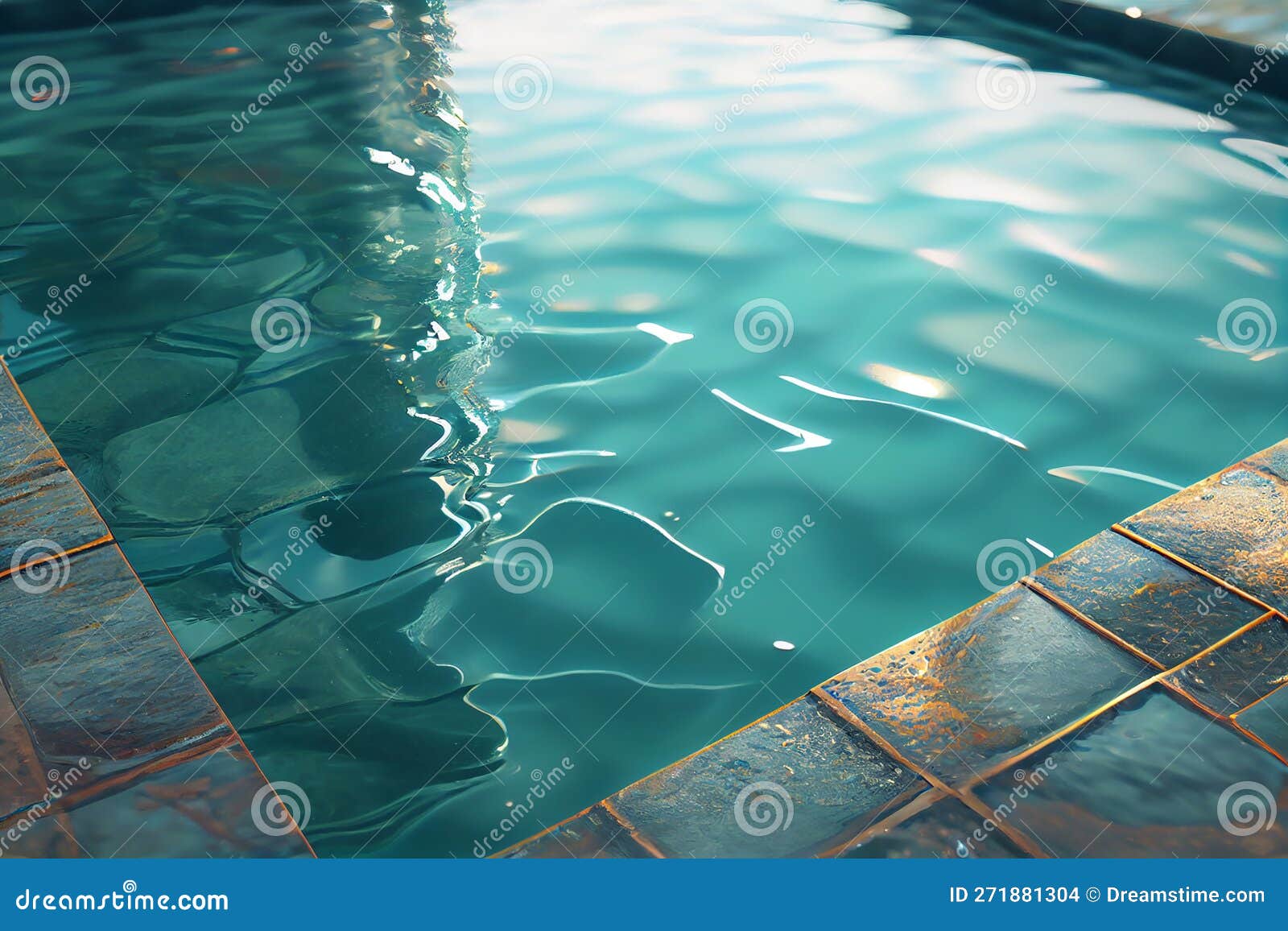 Swimming Pool Background Transparent Blue Colored Clear Calm Water ...