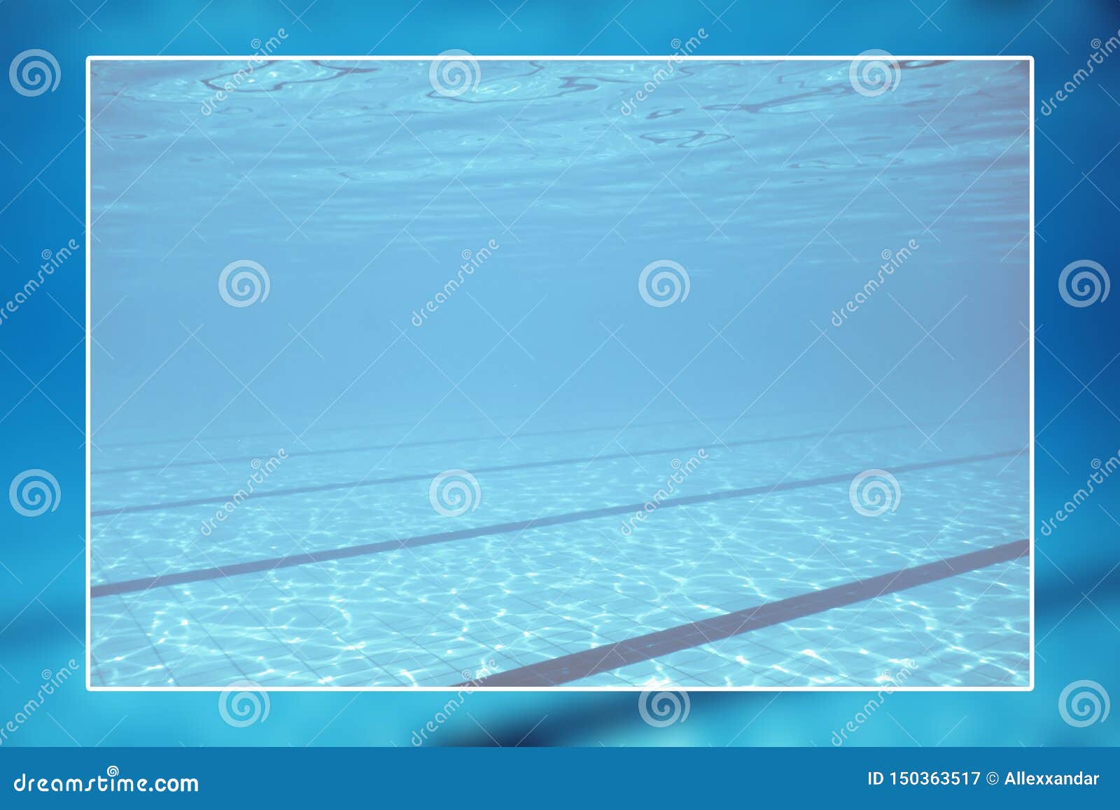 Swimming Pool Background White Border Frame, Water Surface Blank Text ...