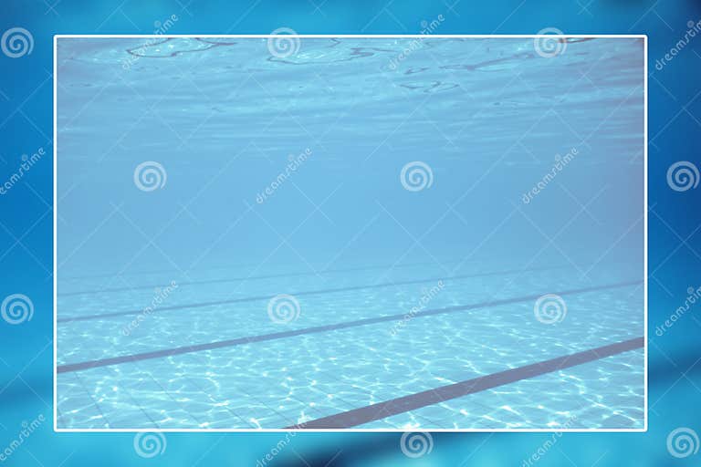 Swimming Pool Background White Border Frame, Water Surface Blank Text ...