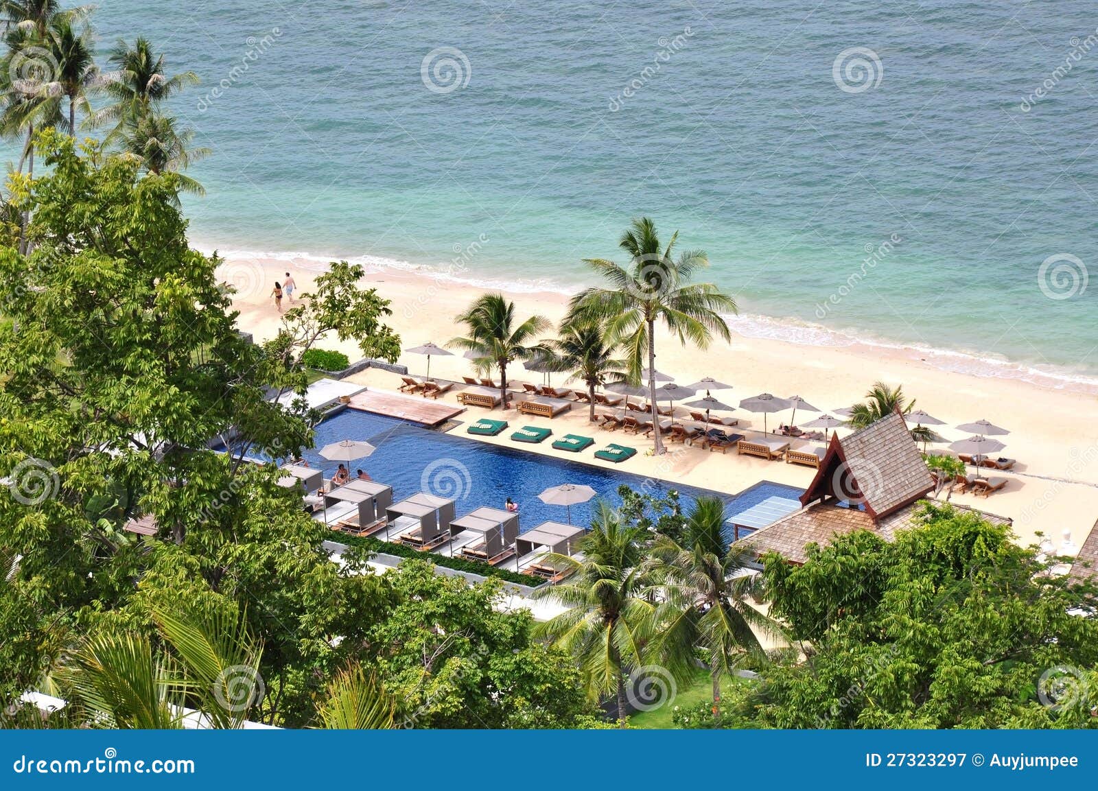 Swimming pool and beach stock image. Image of clear, coast - 27323297