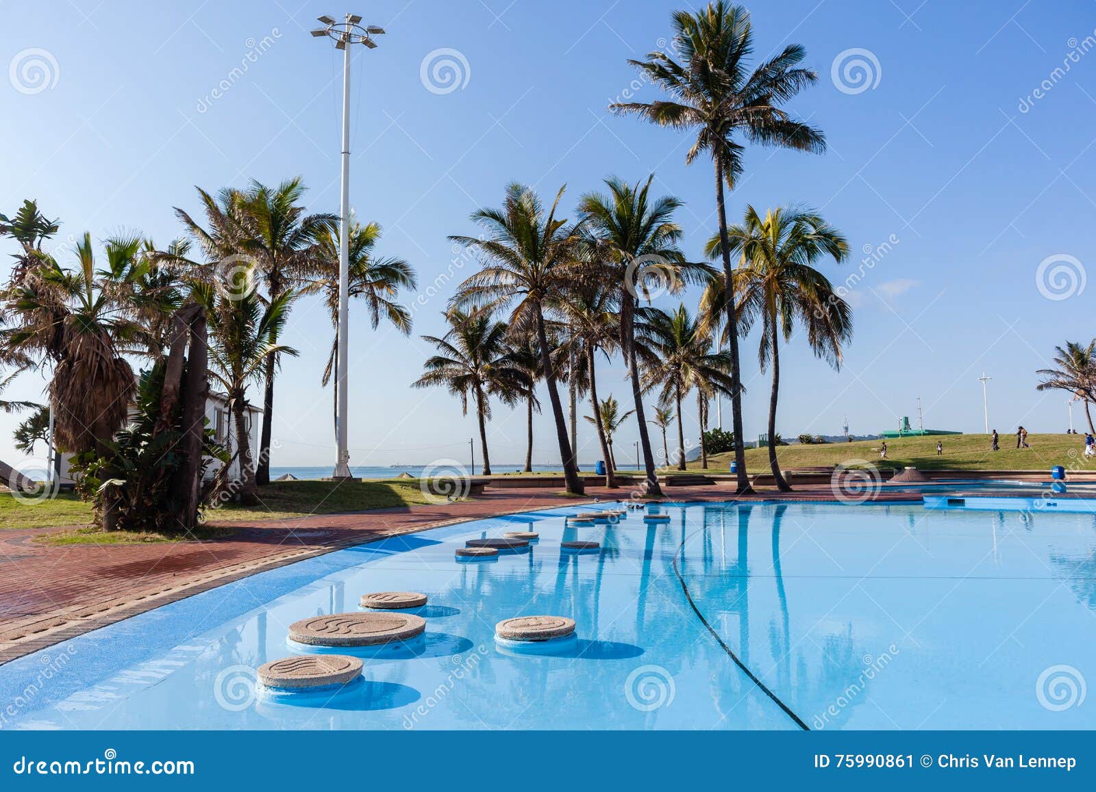 Swimming Pool Beach Landscape Stock Image - Image of pool, public: 75990861
