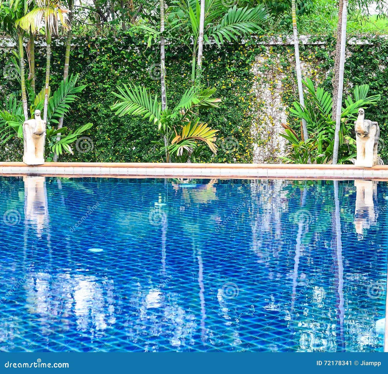 Swimming Pool in Beautiful Park Stock Image - Image of design, bright ...