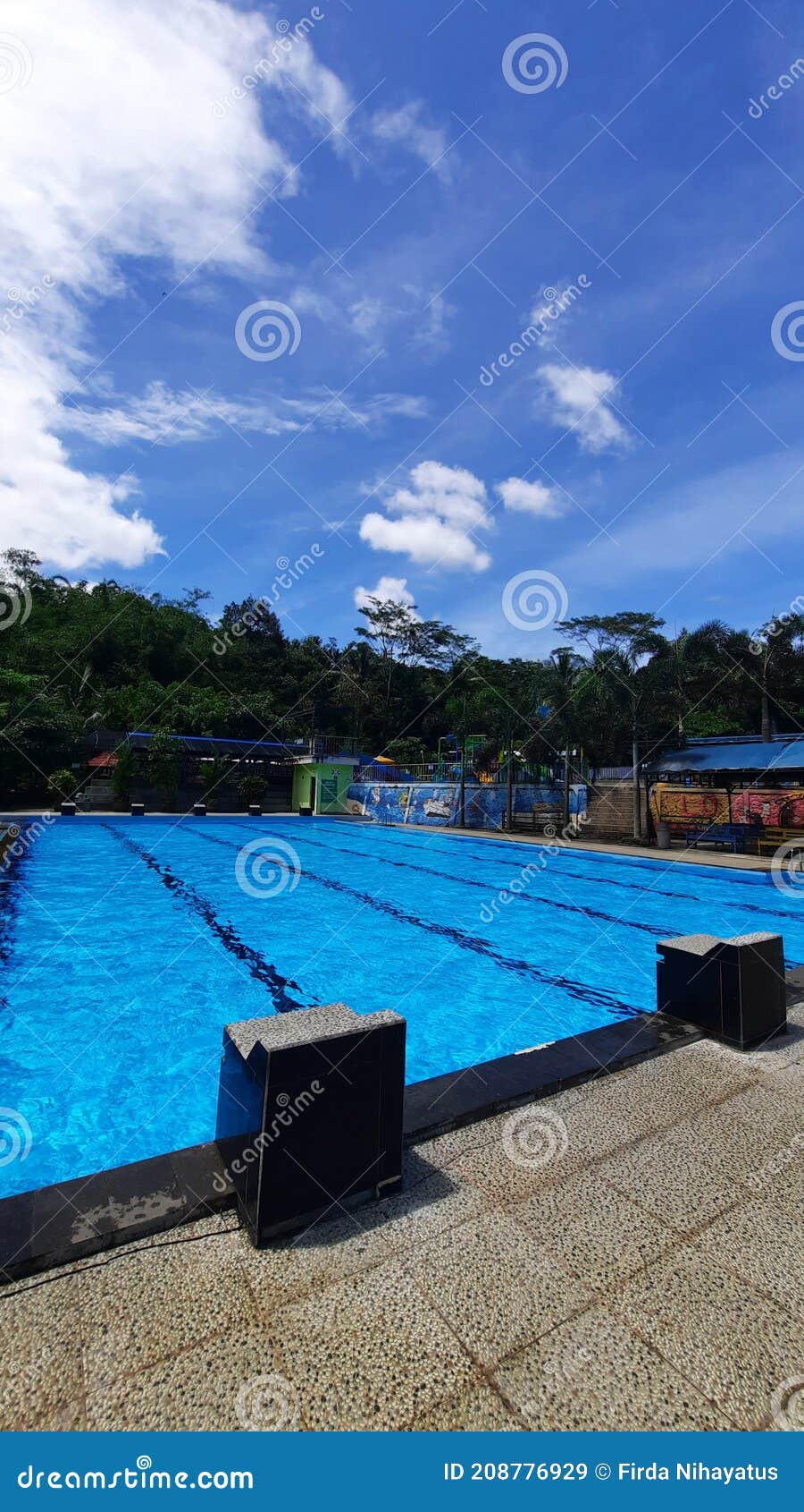 Swimming Pool with Beautiful Sky Stock Image - Image of pool, blue ...