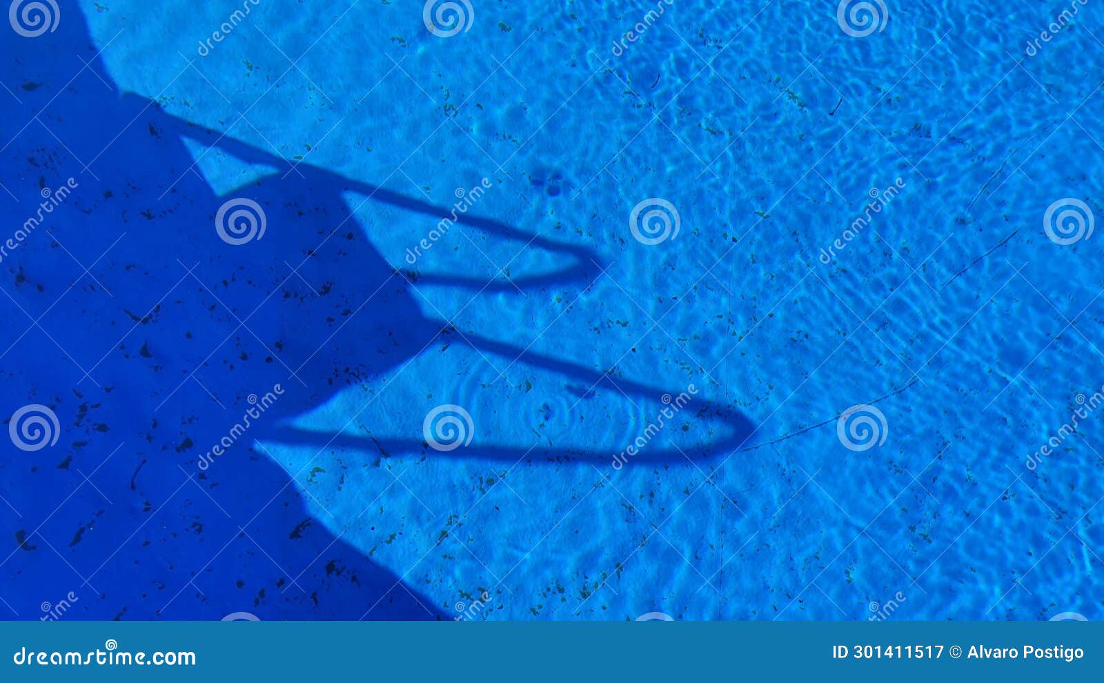 Swimming Pool with Blue Bottom Filled with Water Stock Image - Image of ...