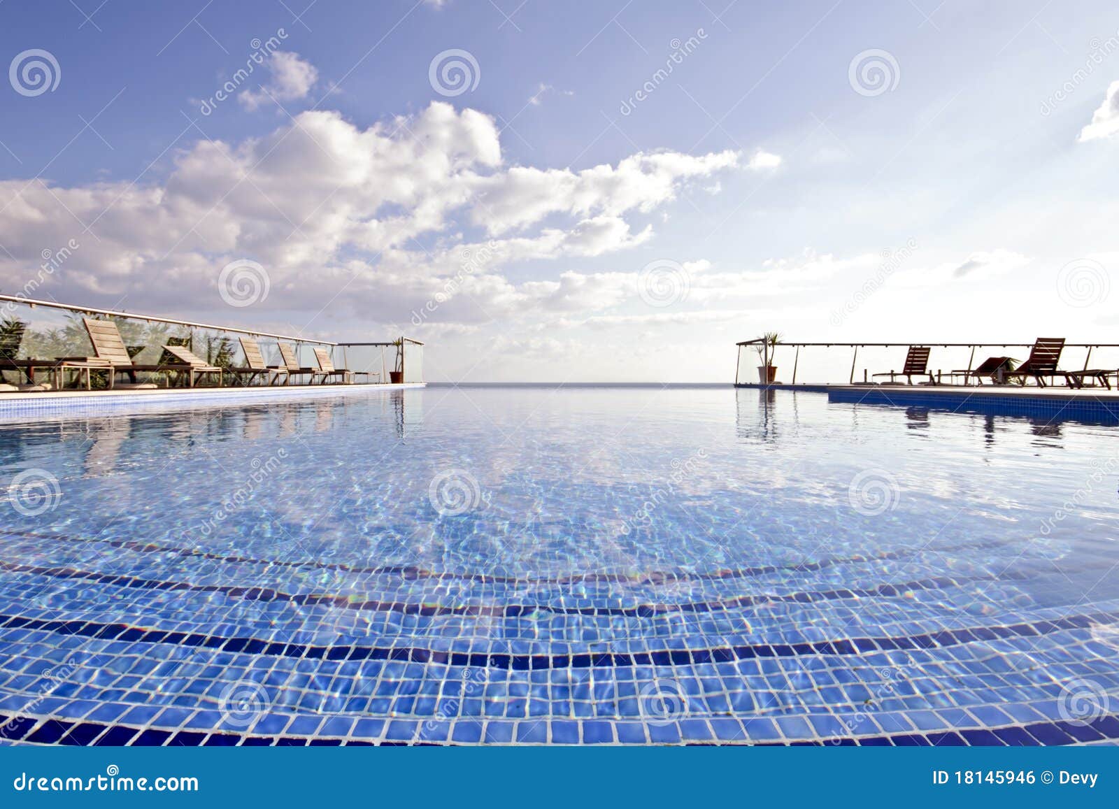 Swimming Pool and a Blue Sky Stock Photo - Image of pool, outdoor: 18145946