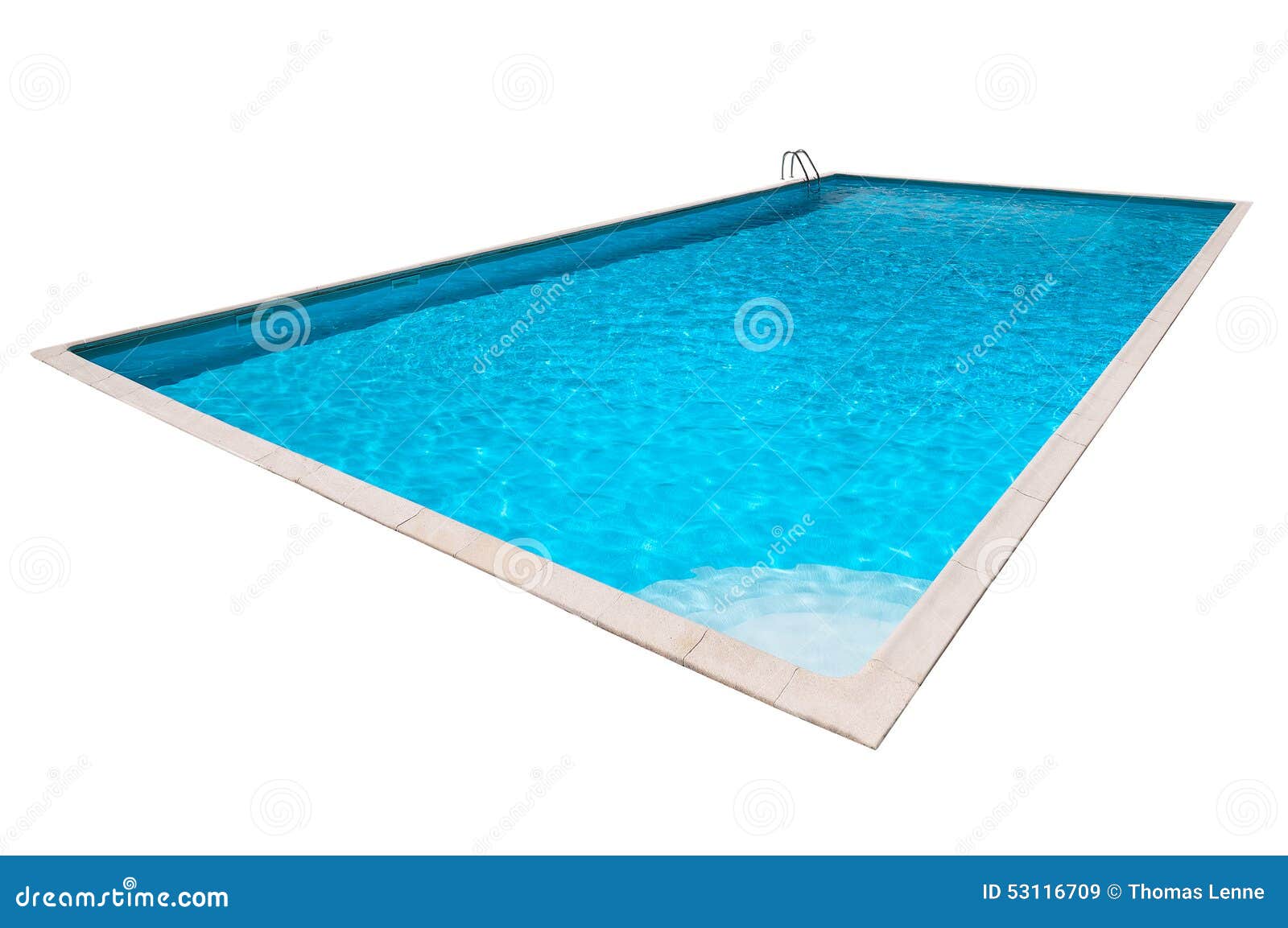 Swimming Pool with Blue Water Isolated Stock Image - Image of blue ...