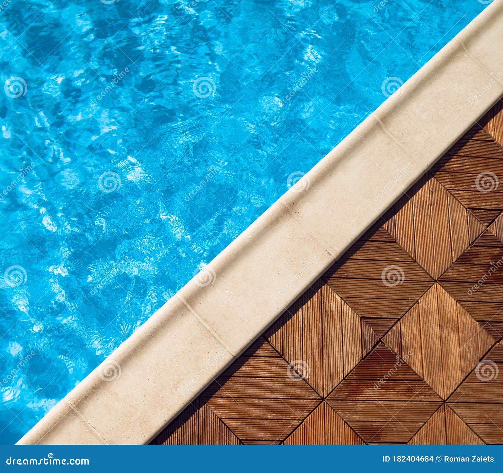 Swimming Pool with Blue Water. Textures and Background. Stock Photo ...