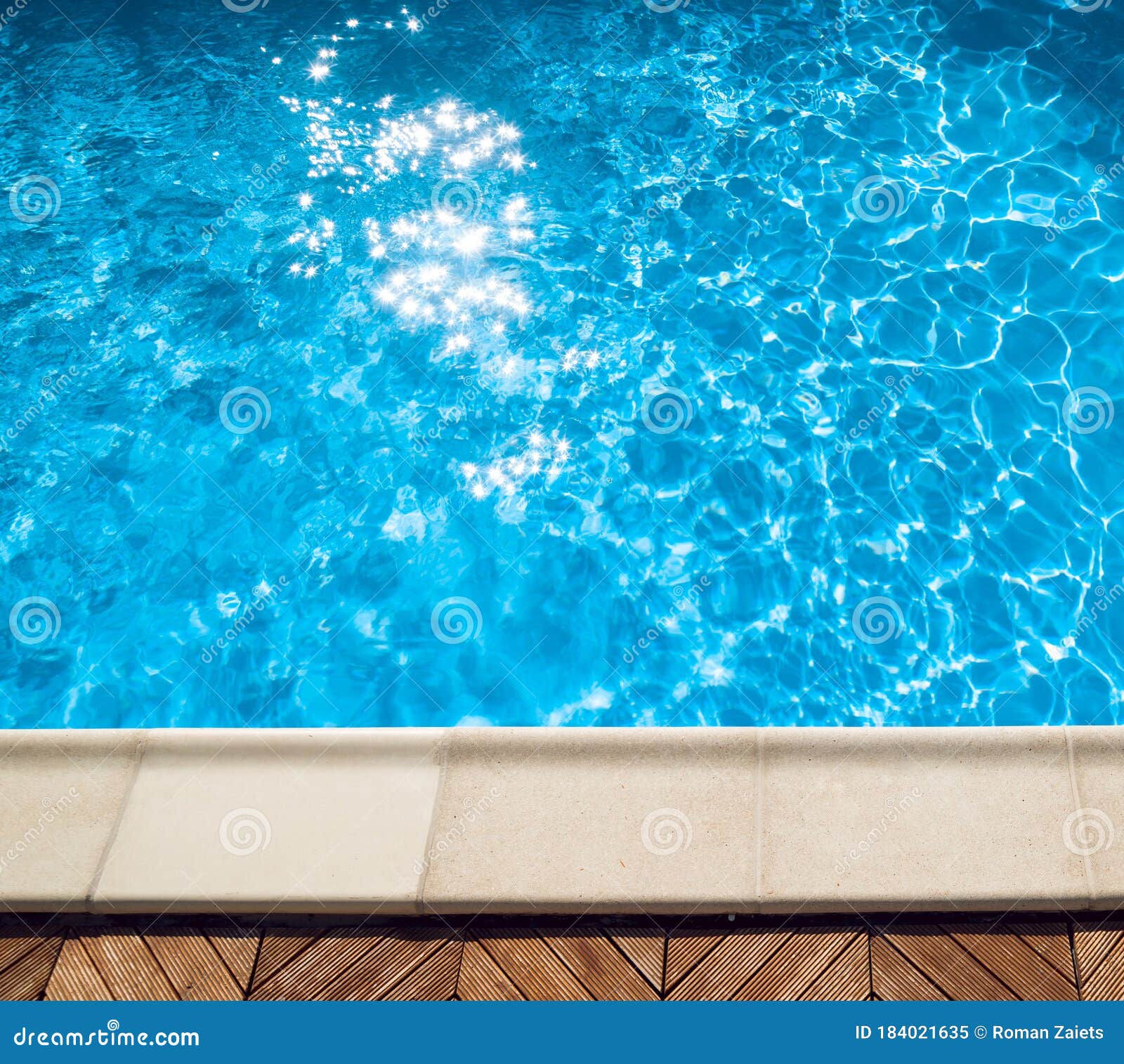 Swimming Pool with Blue Water. Textures and Background. Stock Image ...