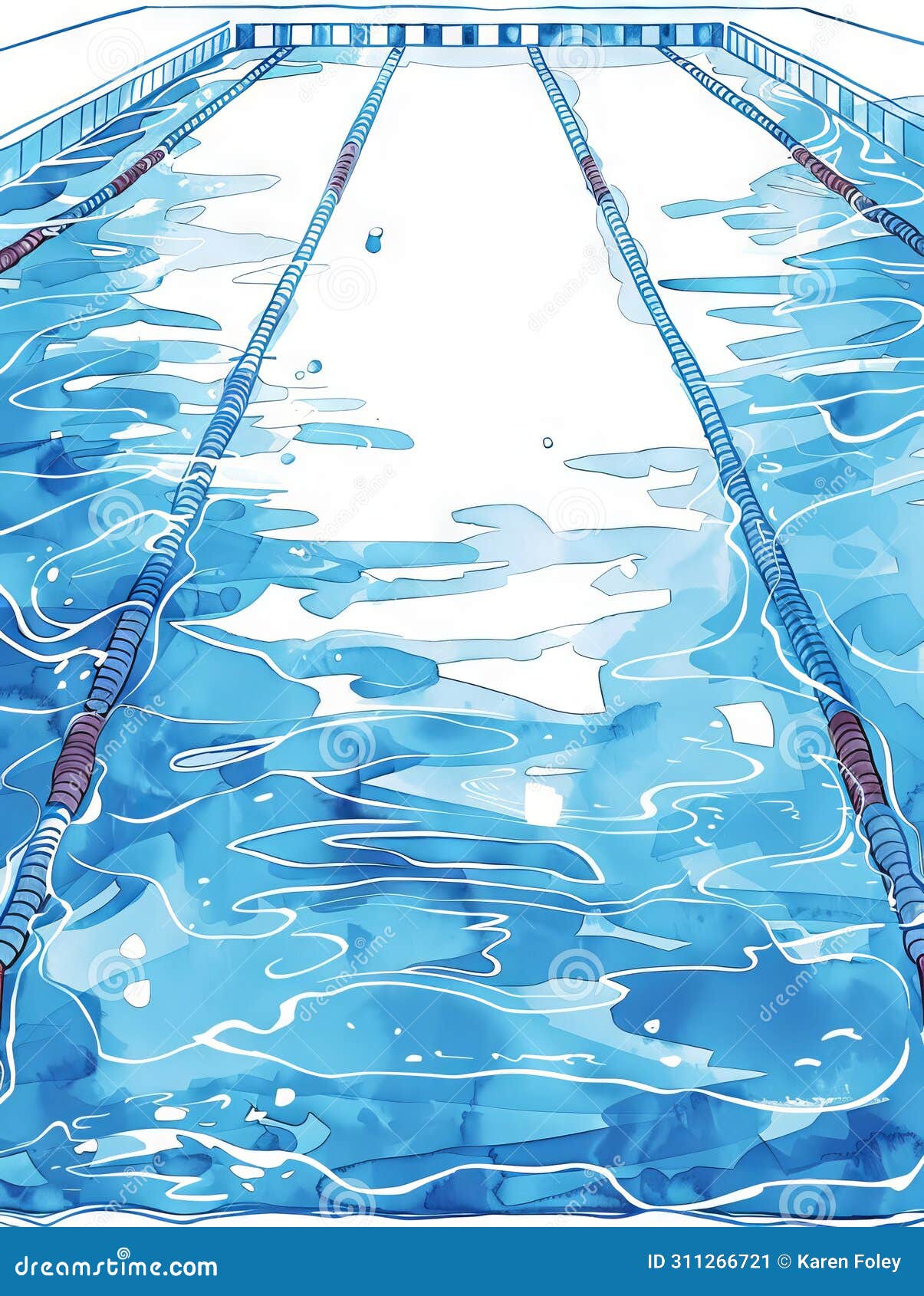 Swimming Background Graphics Template Stock Illustration - Illustration ...