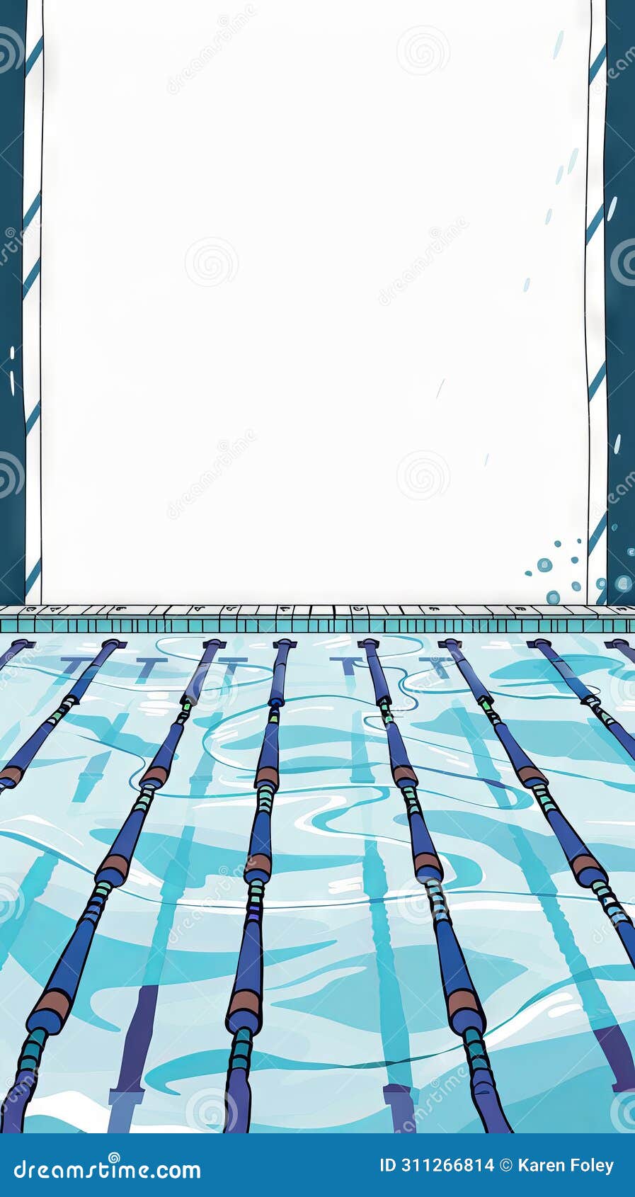 Swimming Background Graphics Template Stock Illustration - Illustration ...