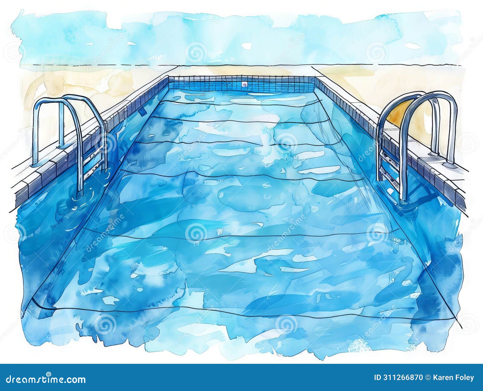 Swimming Background Graphics Template Stock Illustration - Illustration ...