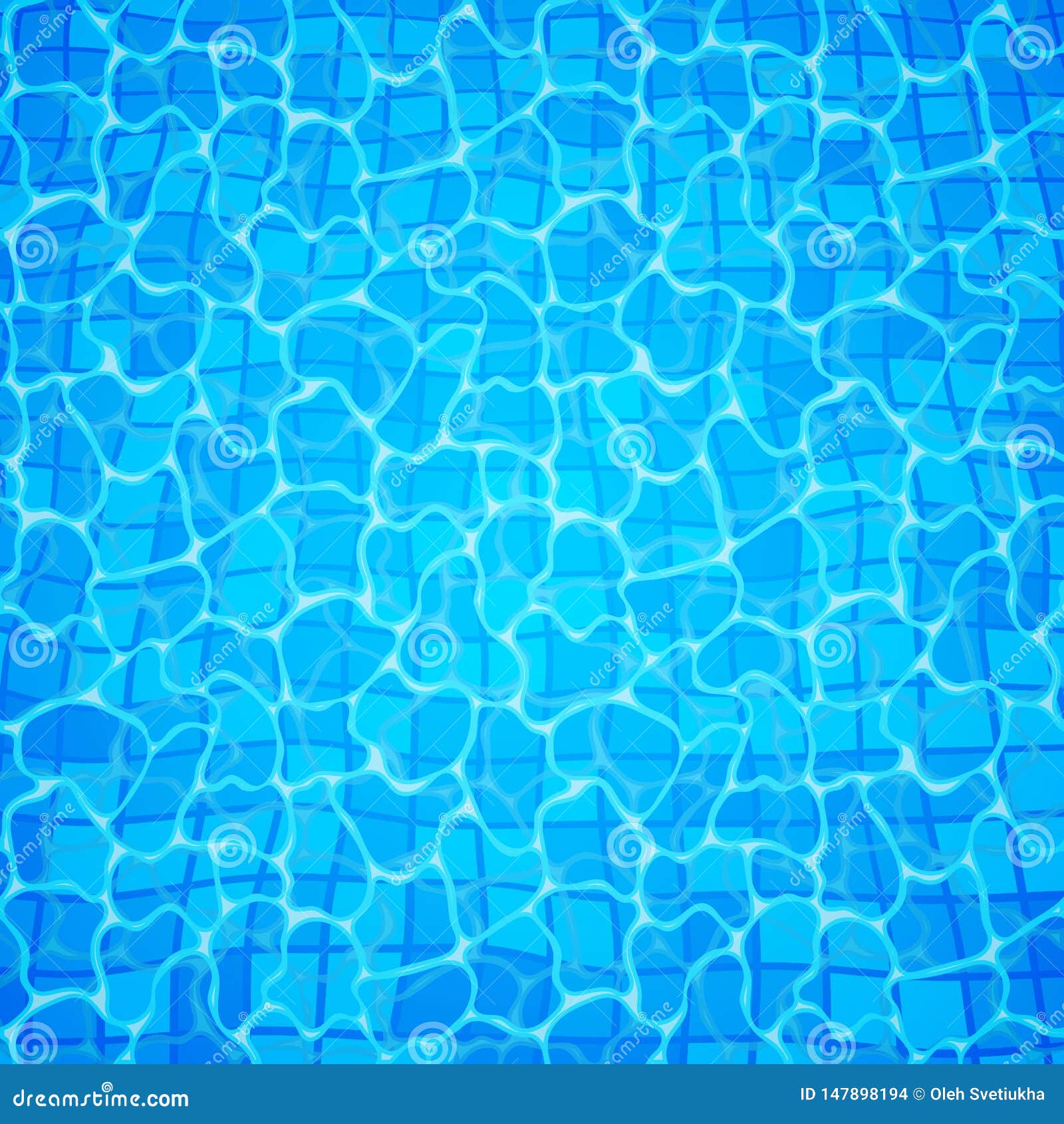 Swimming Pool Bottom Caustics Ripple and Flow with Waves Background ...