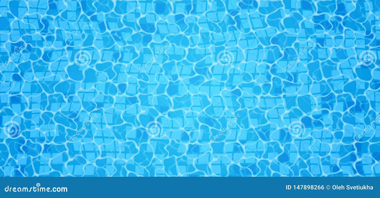 Swimming Pool Bottom Caustics Ripple and Flow with Waves Background ...
