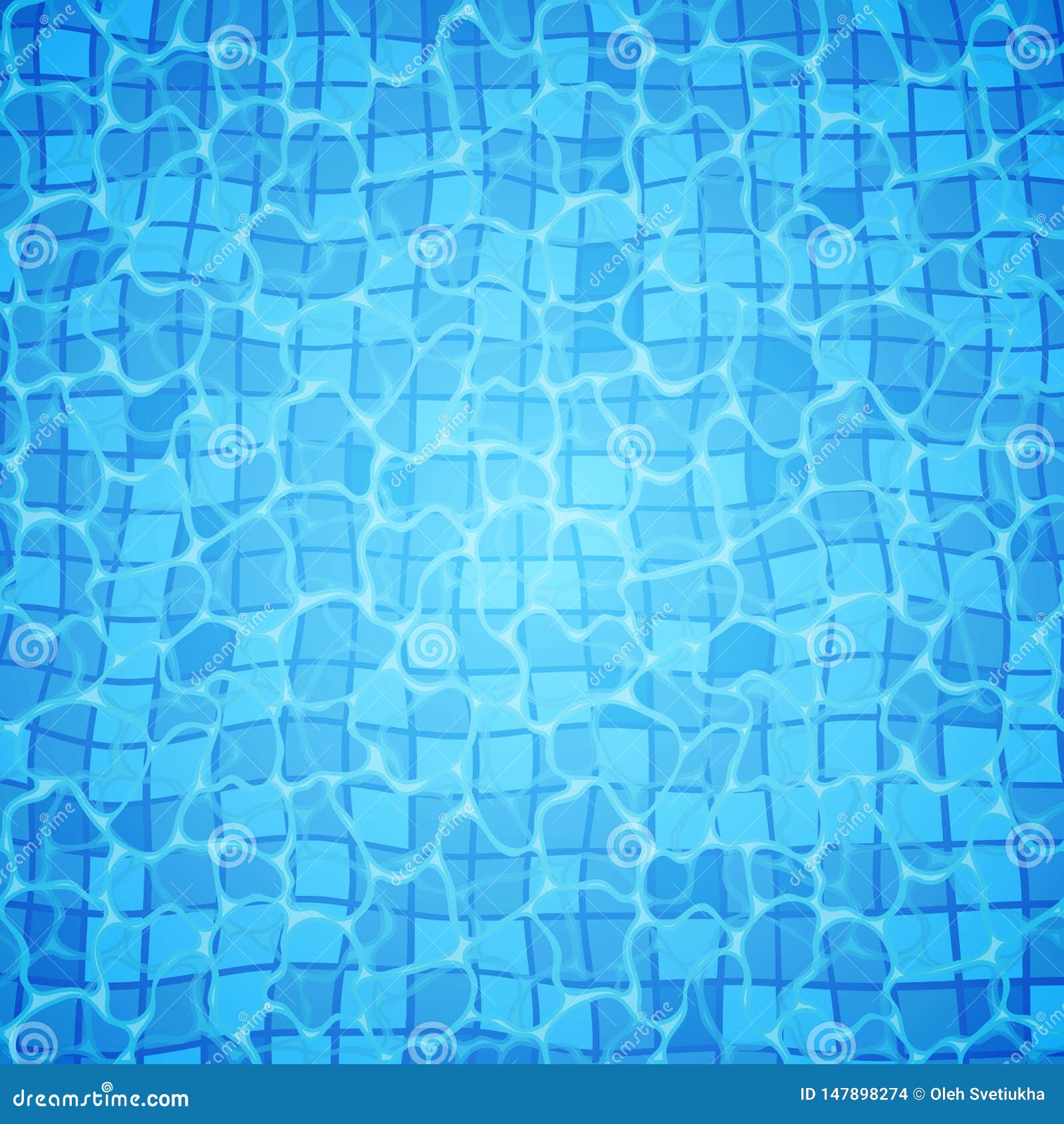 Swimming Pool Bottom Caustics Ripple and Flow with Waves Background ...