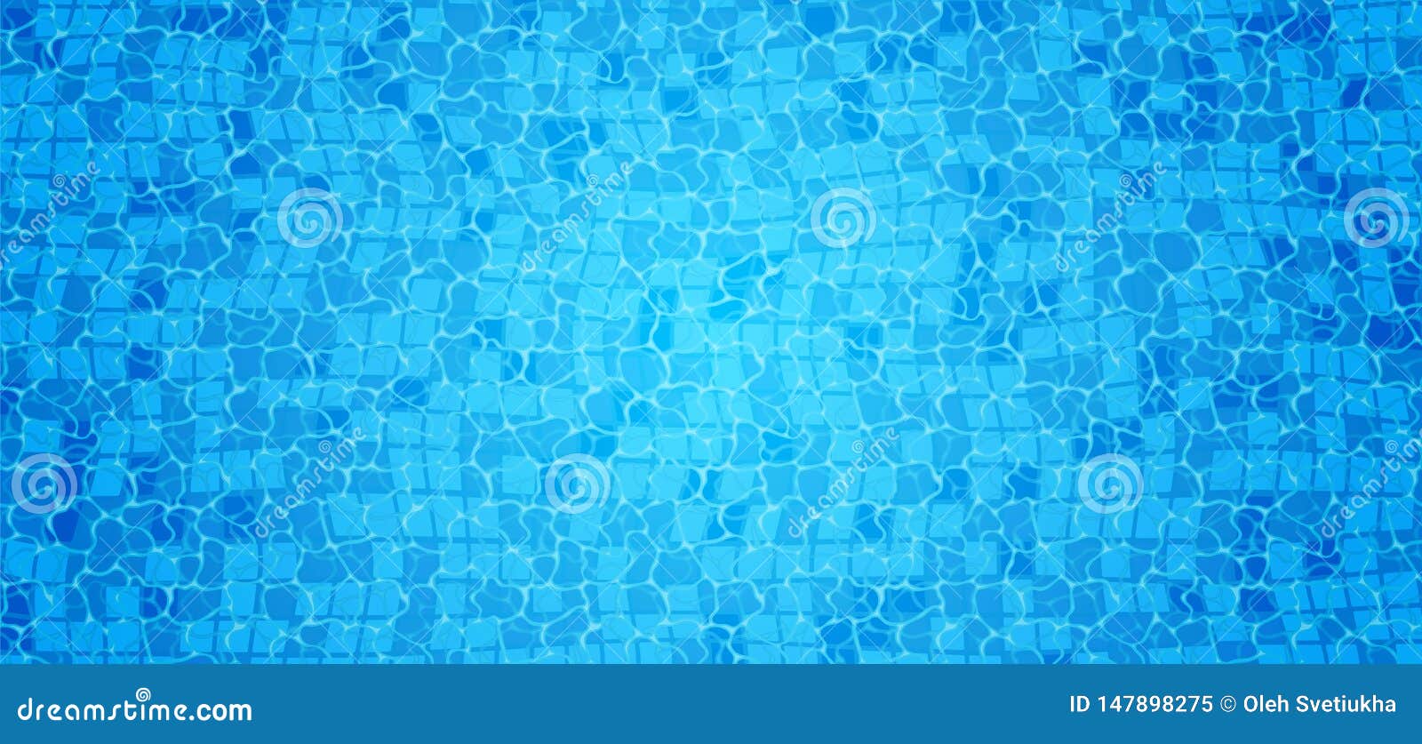 Swimming Pool Bottom Caustics Ripple and Flow with Waves Background ...